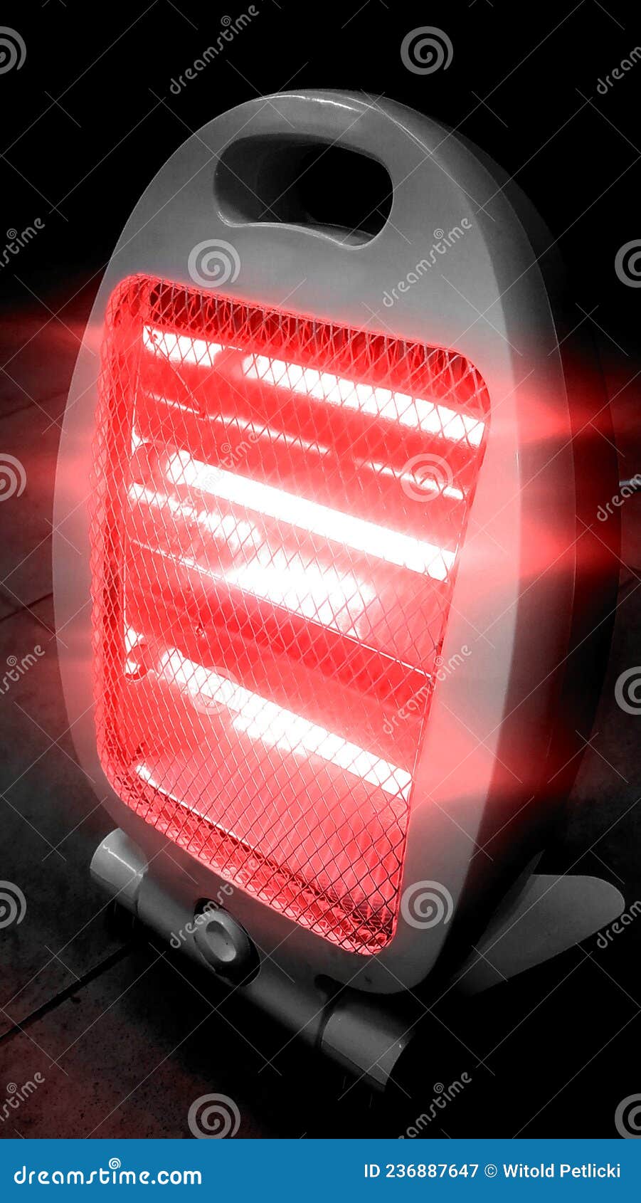 Electric heater stock image. Image of heater, night - 236887647