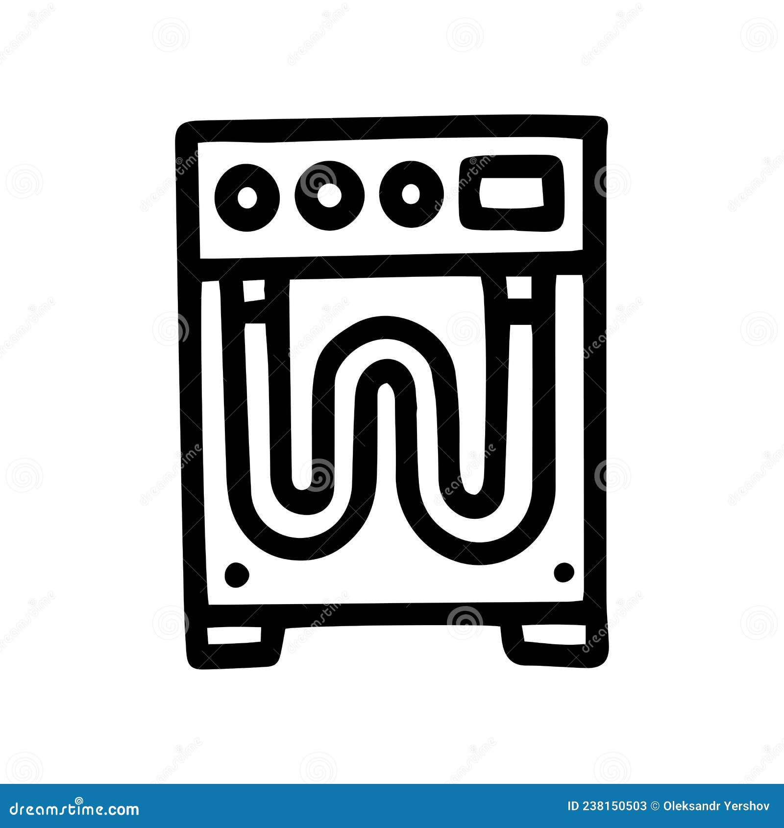 Electric Heating Element Line Vector Doodle Simple Icon Stock Vector ...