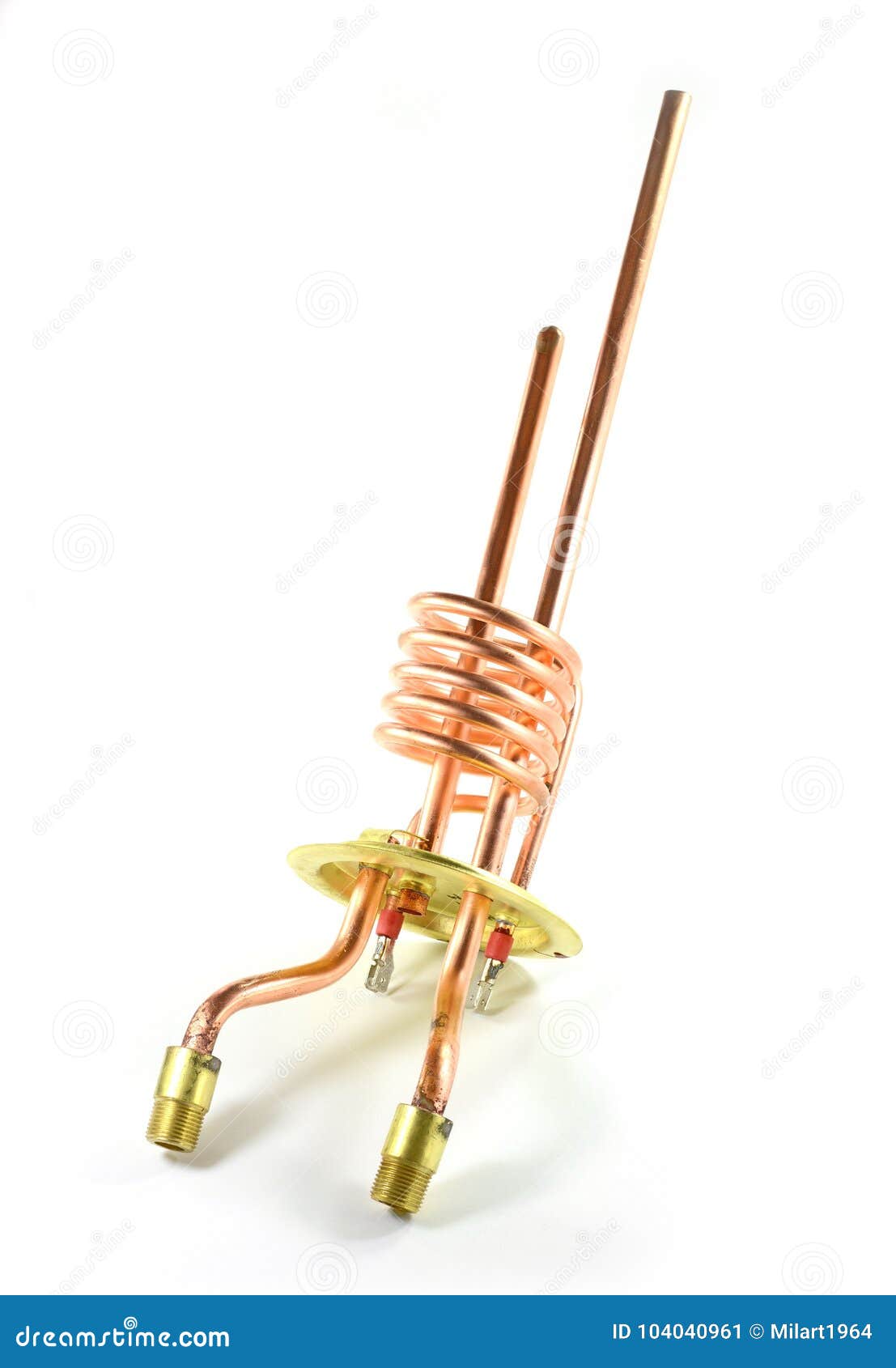 Electric Heating Element On White Background. Stock Image - Image of ...