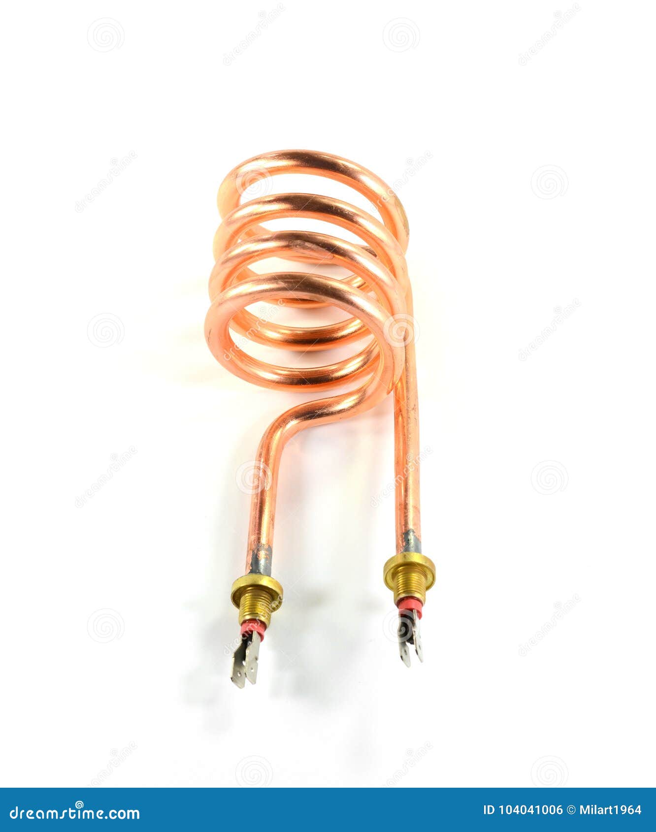 Electric Heating Element on White Background. Stock Photo - Image of ...