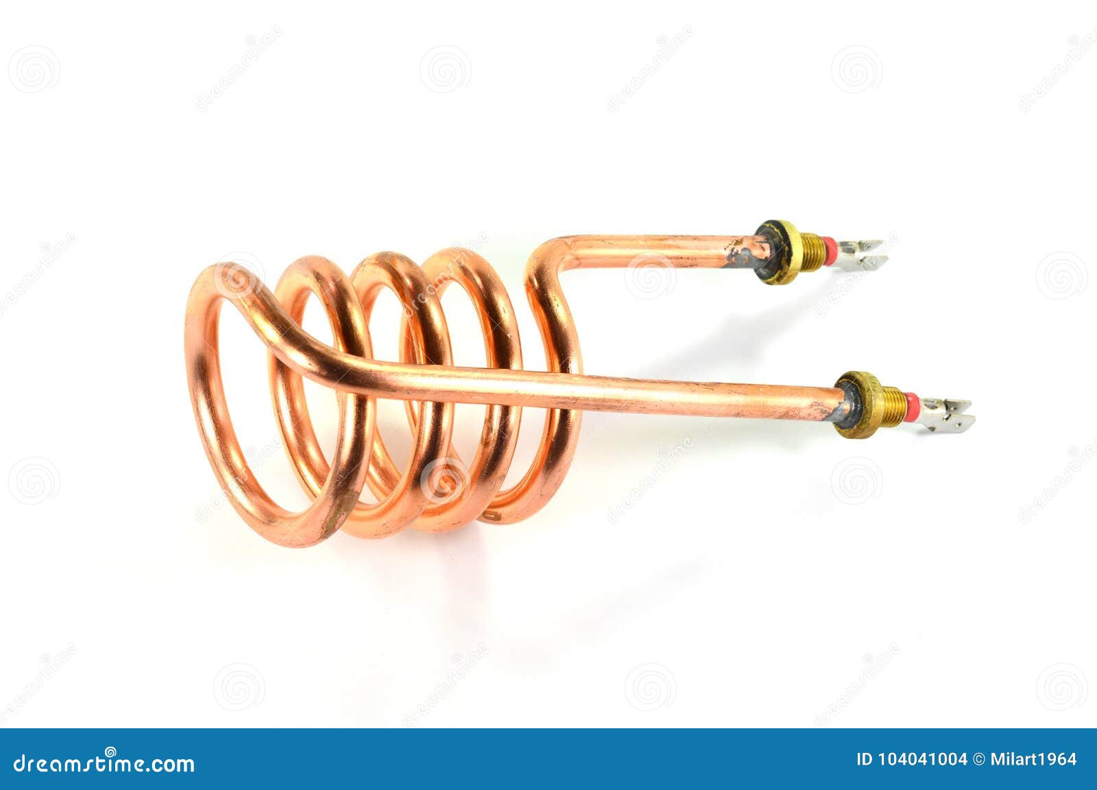 Electric Heating Element on White Background. Stock Photo - Image of ...