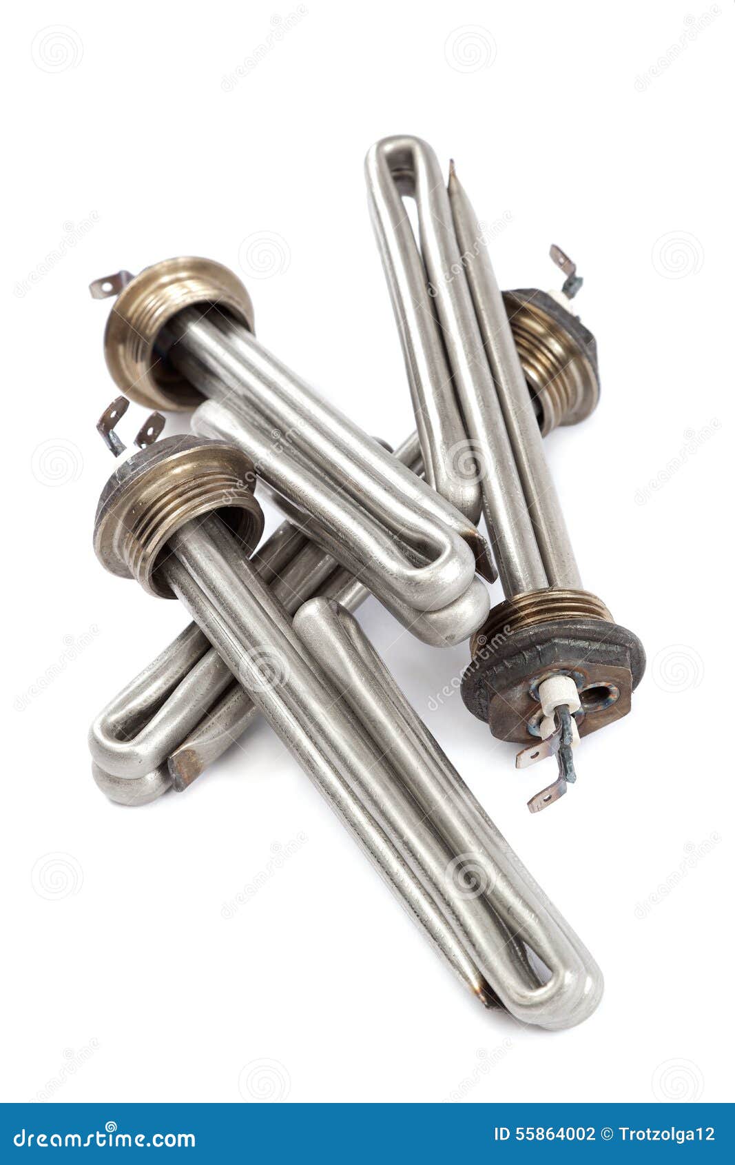 Electric Heating Elements on White Background. Stock Photo - Image of ...