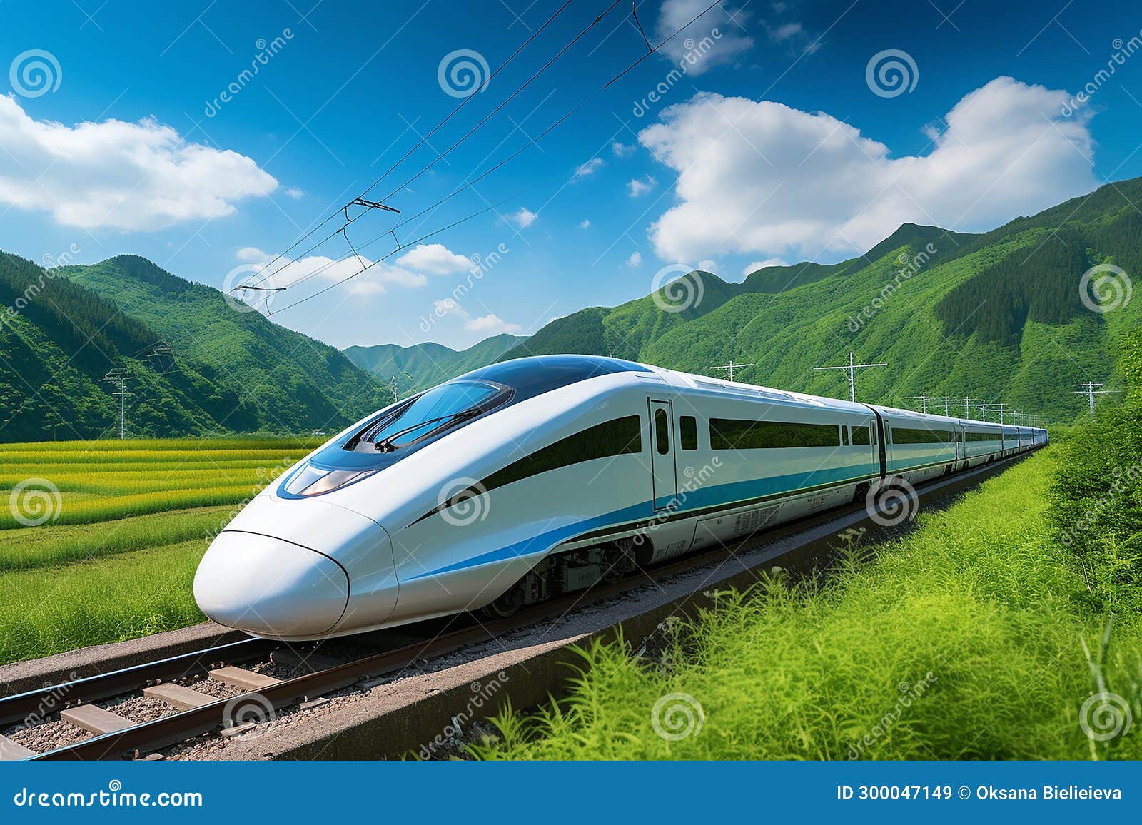 Electric High-Speed Train, Passenger Transportation Stock Image - Image ...