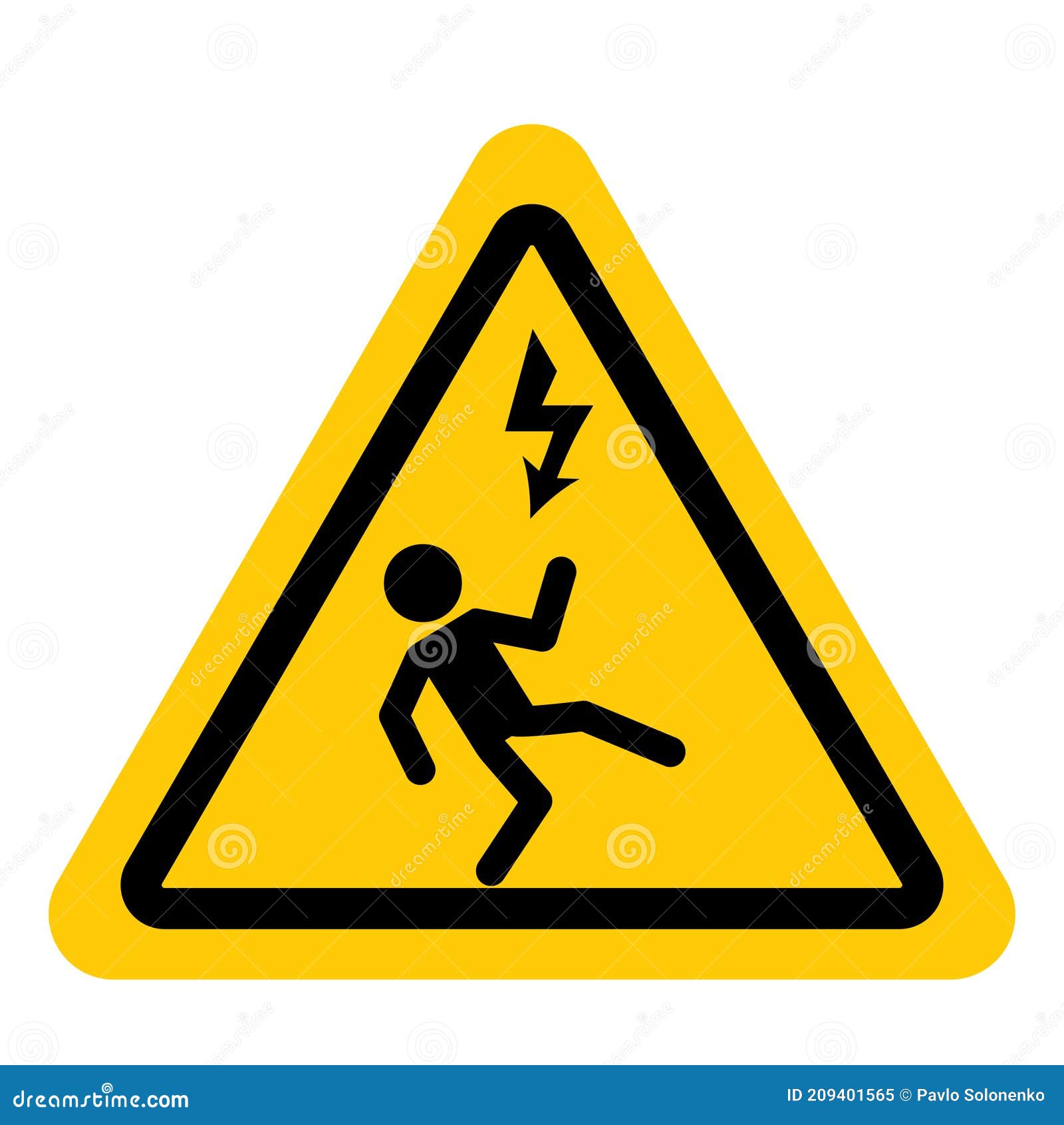 Electric High Voltage Danger Hard Icon. Stock Vector - Illustration of ...