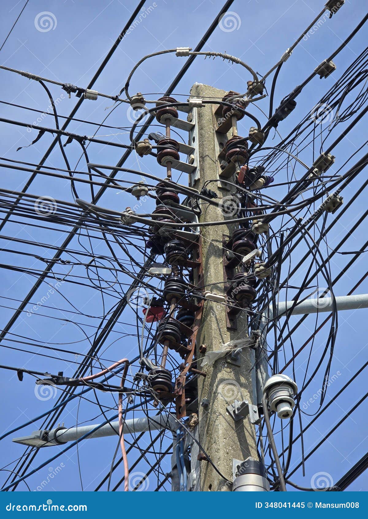 Electric High Voltage Pole, Transmission Line, Electricity Transmission ...