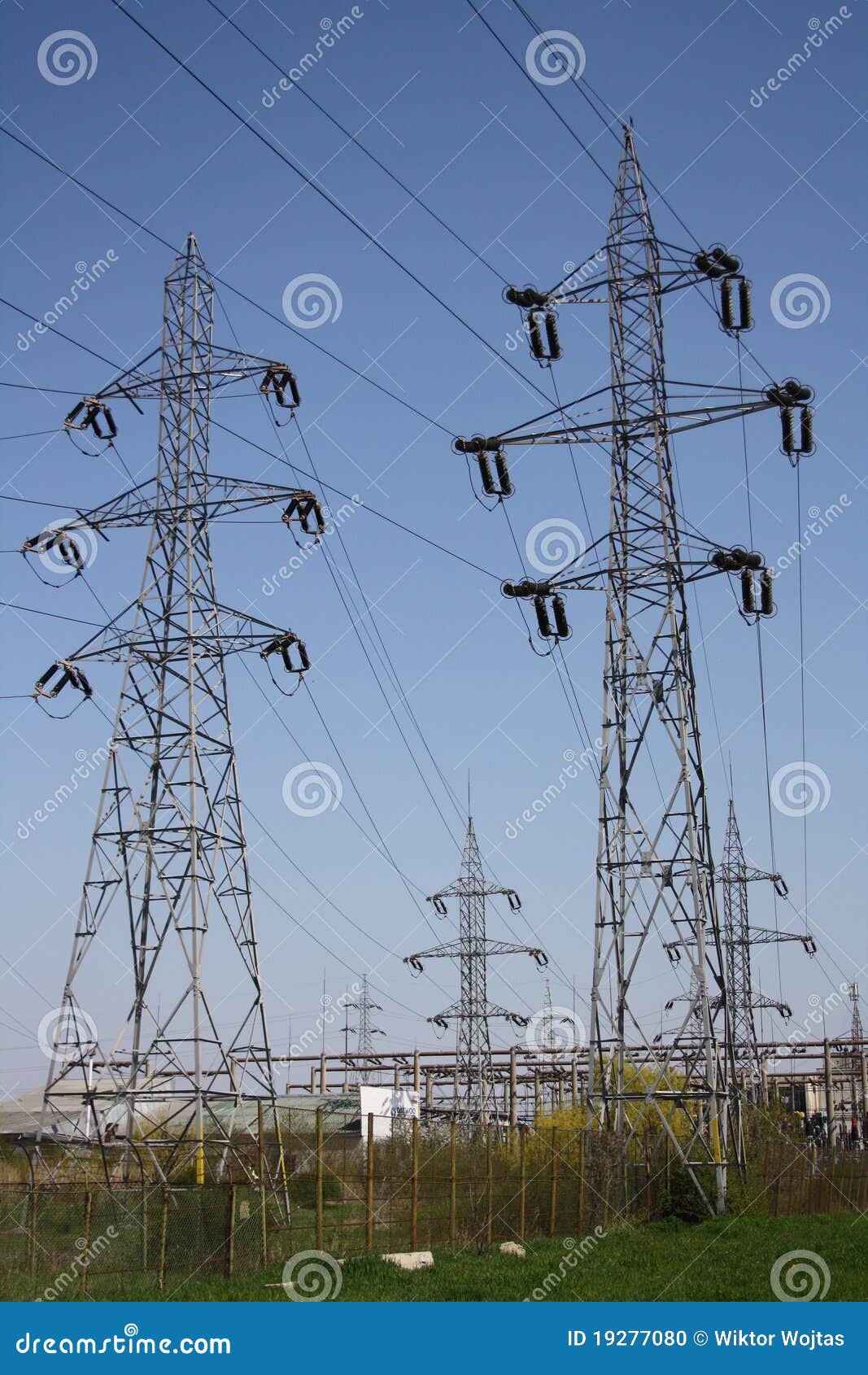 Electric High Voltage Poles Stock Photo - Image of high, ecologically ...