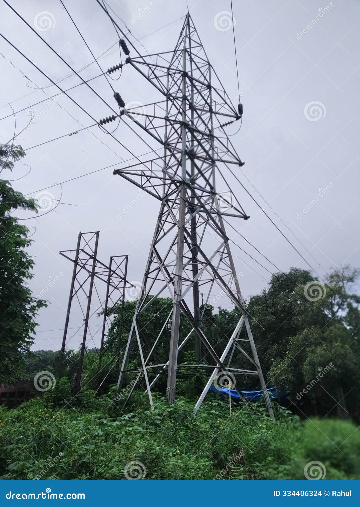 Electric high voltage poll stock photo. Image of poll - 334406324