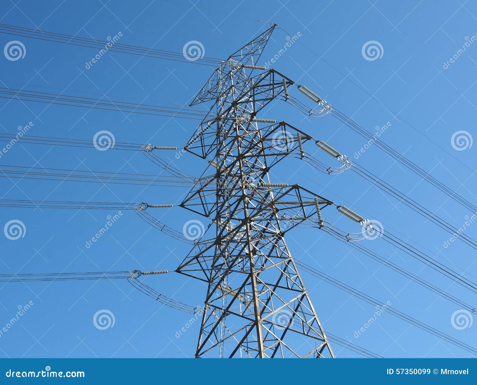 Electric High Voltage Power Post Stock Image - Image of infrastructure ...