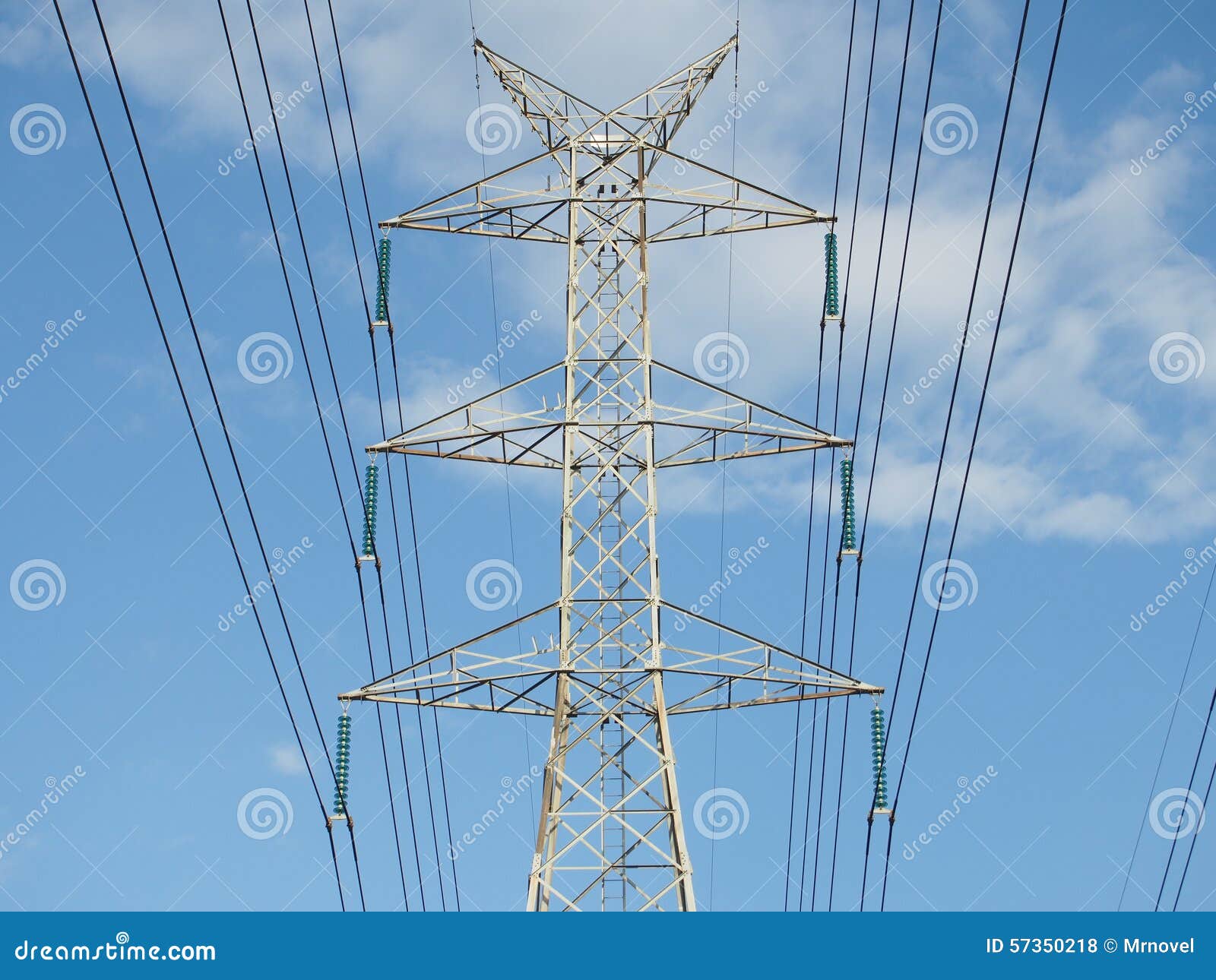 Electric High Voltage Power Post Stock Photo - Image of circuit ...