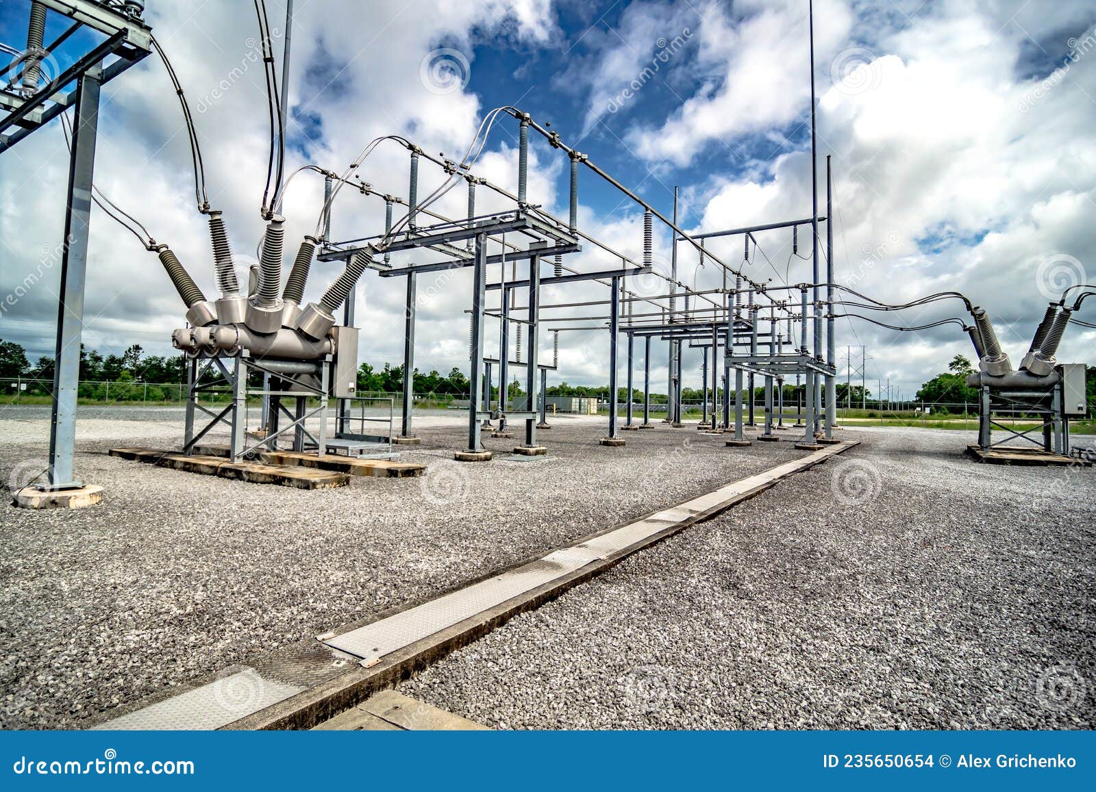 Electric High-voltage Power Substation Stock Photo - Image of ...