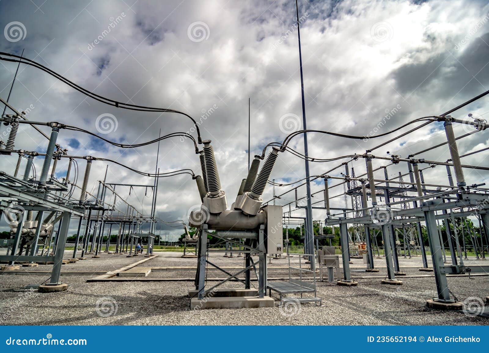 Electric High-voltage Power Substation Stock Photo - Image of equipment ...