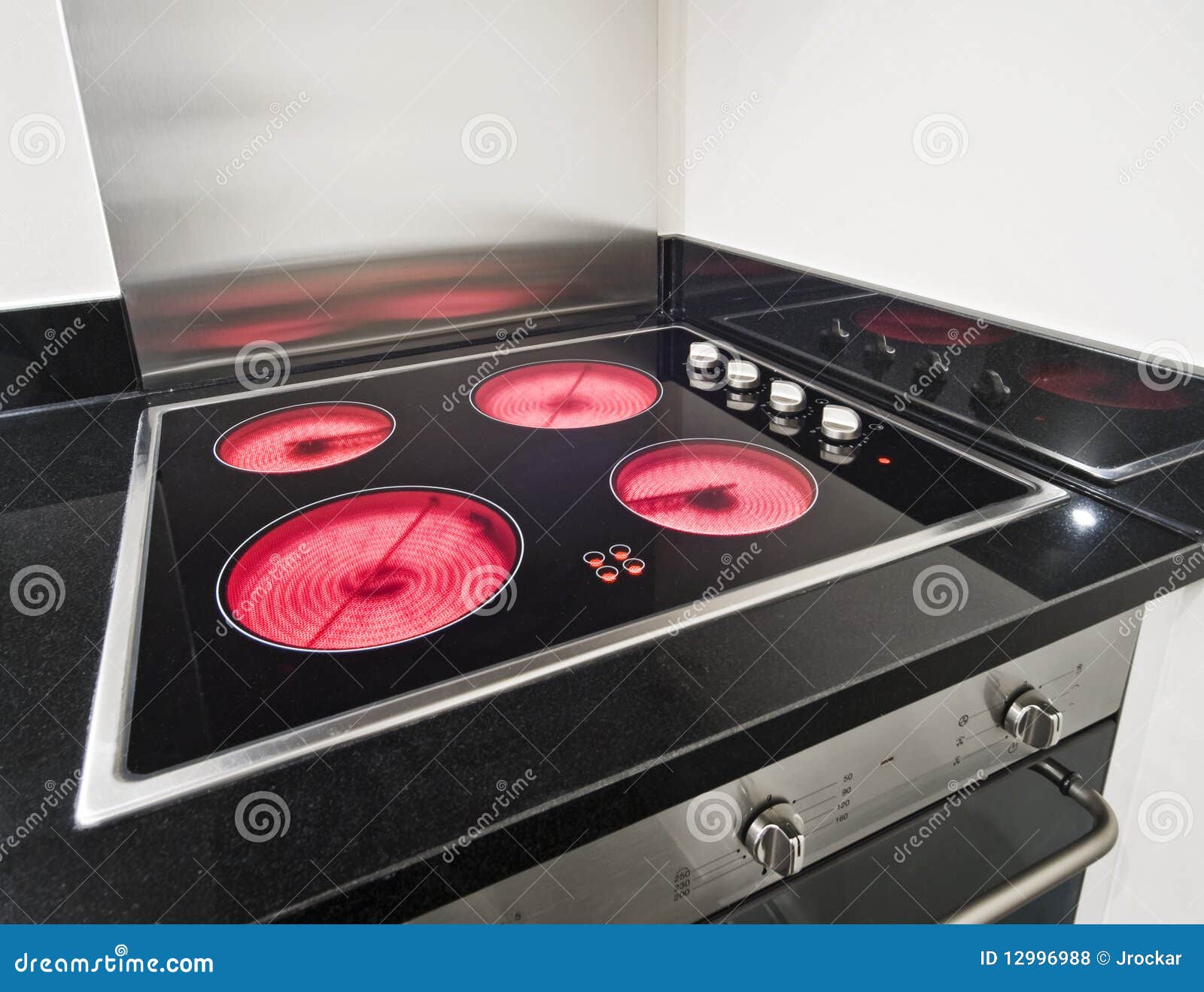Electric hob stock photo. Image of stone, ring, apartment - 12996988