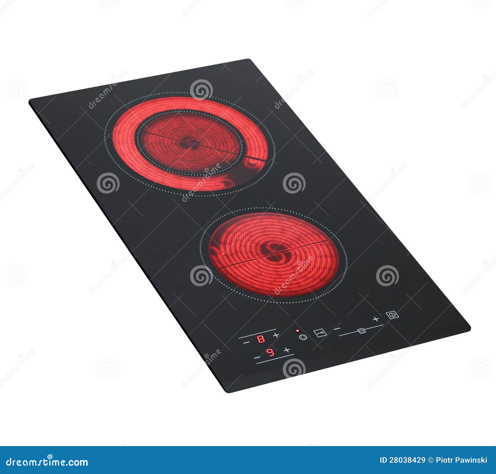 Electric hob stock image. Image of black, heat, glass - 28038429