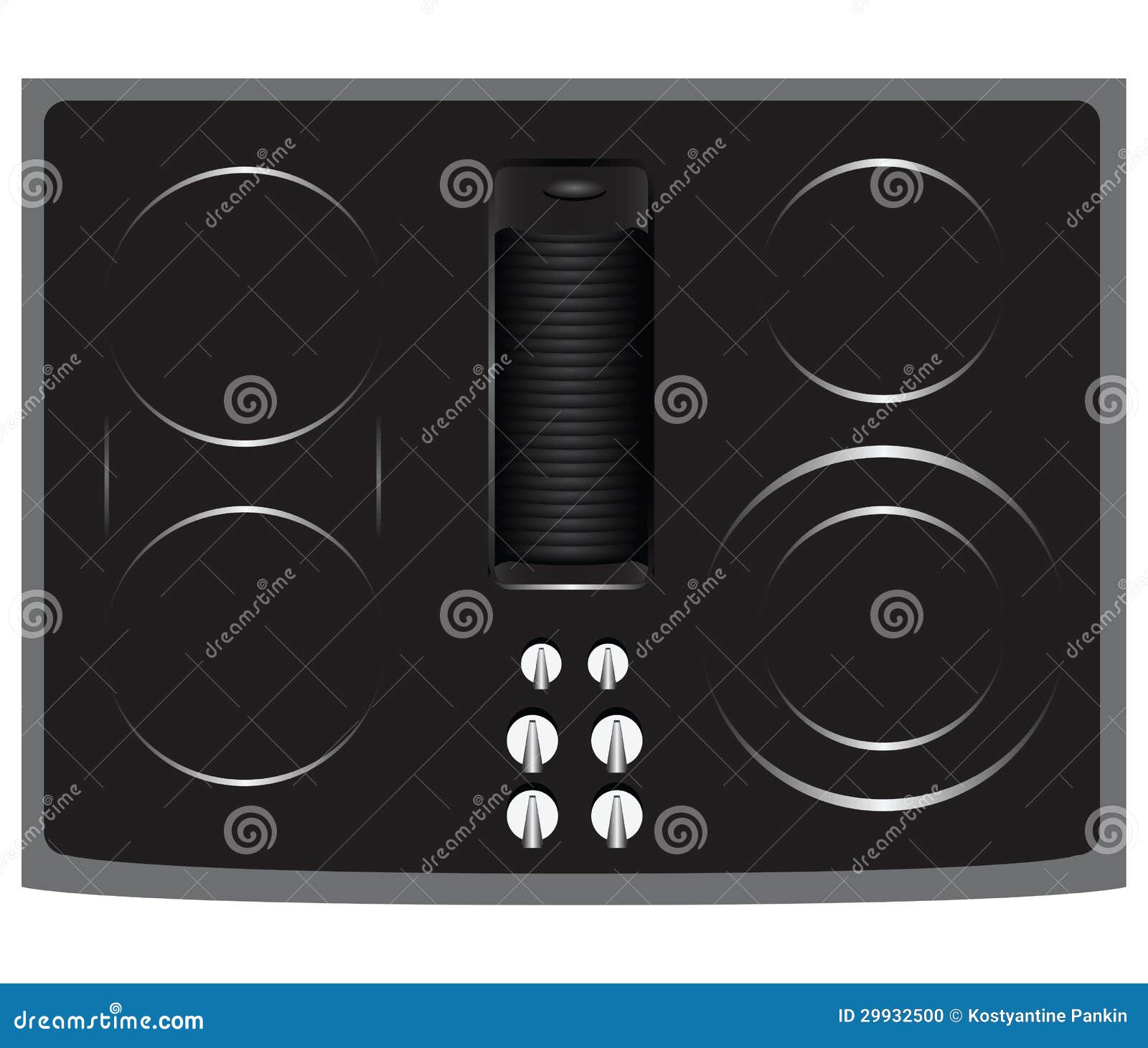 Electric Cooktop stock vector. Illustration of circle - 29932500