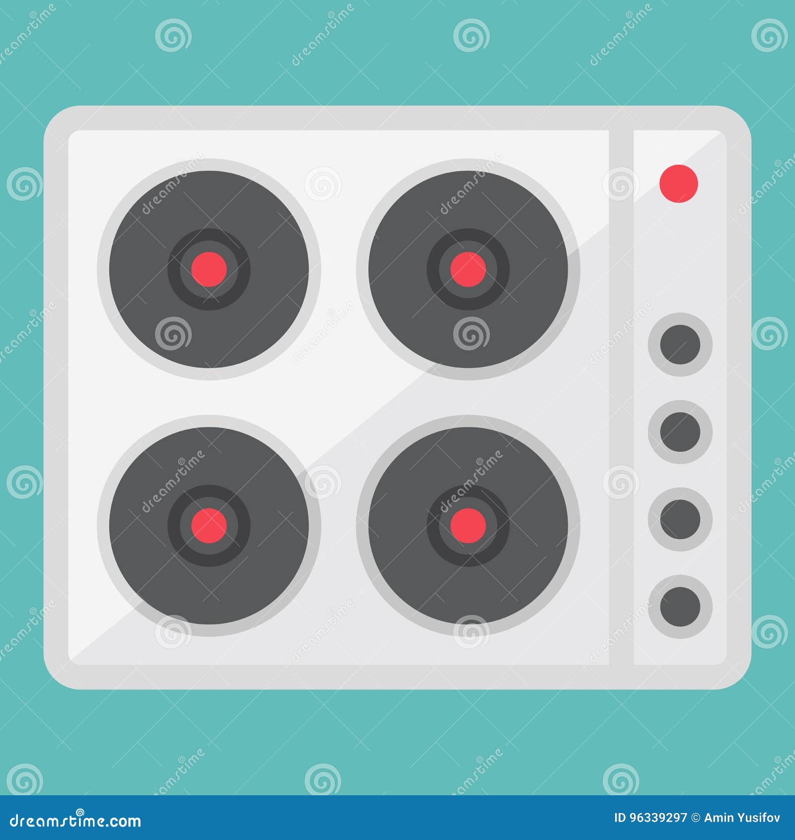 Electric Hot Plate Flat Icon, Electrical Stove Stock Vector ...