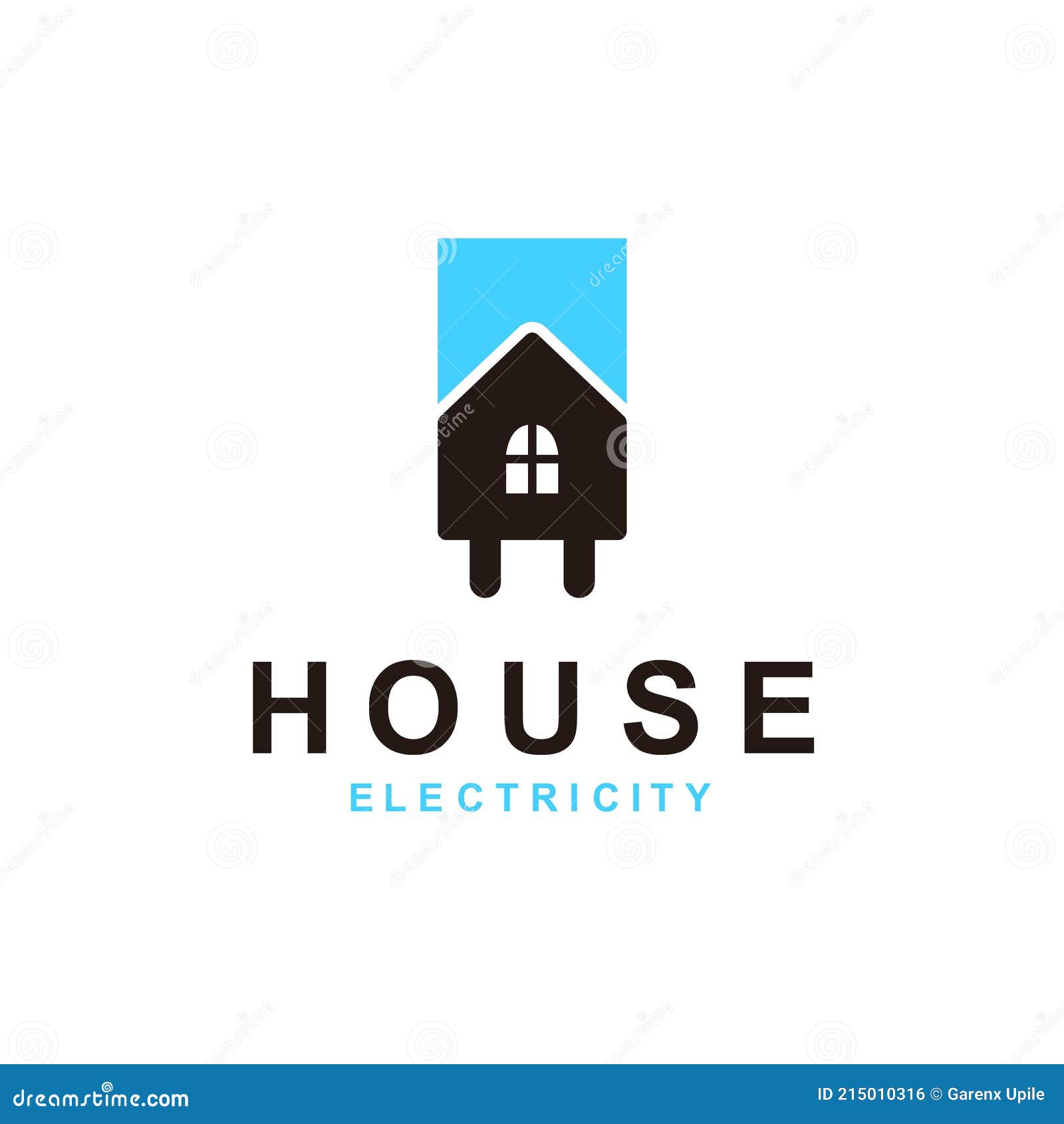 Electric House Icon Logo Design Element Stock Vector - Illustration of ...