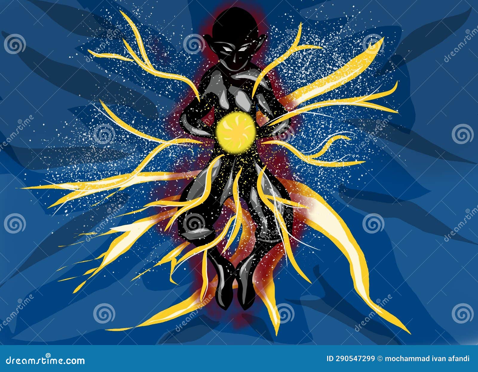 Electric human Ultimate stock illustration. Illustration of animal ...