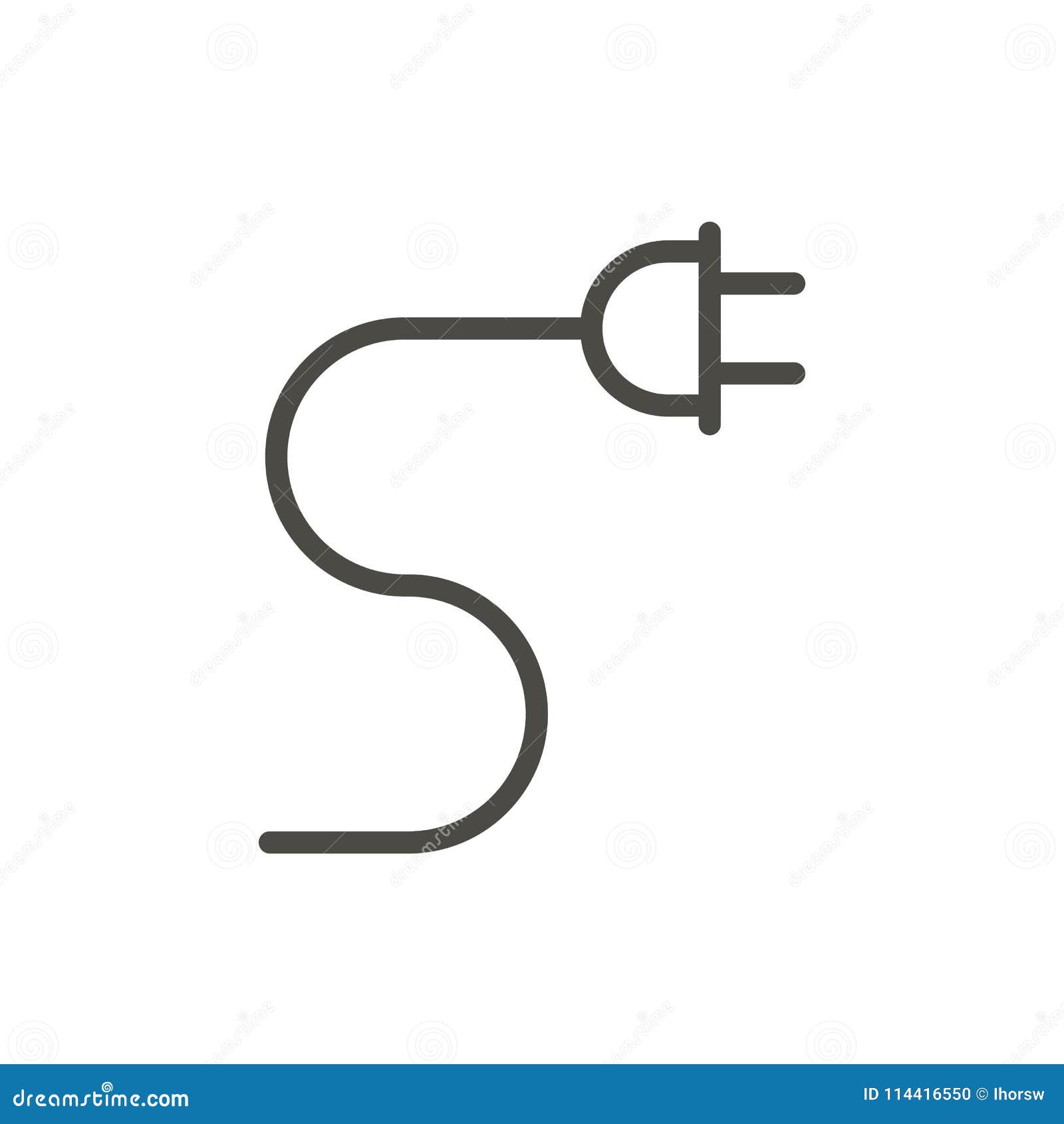 Electric Icon Vector. Outline Power. Line Plug Symbol Stock Vector ...