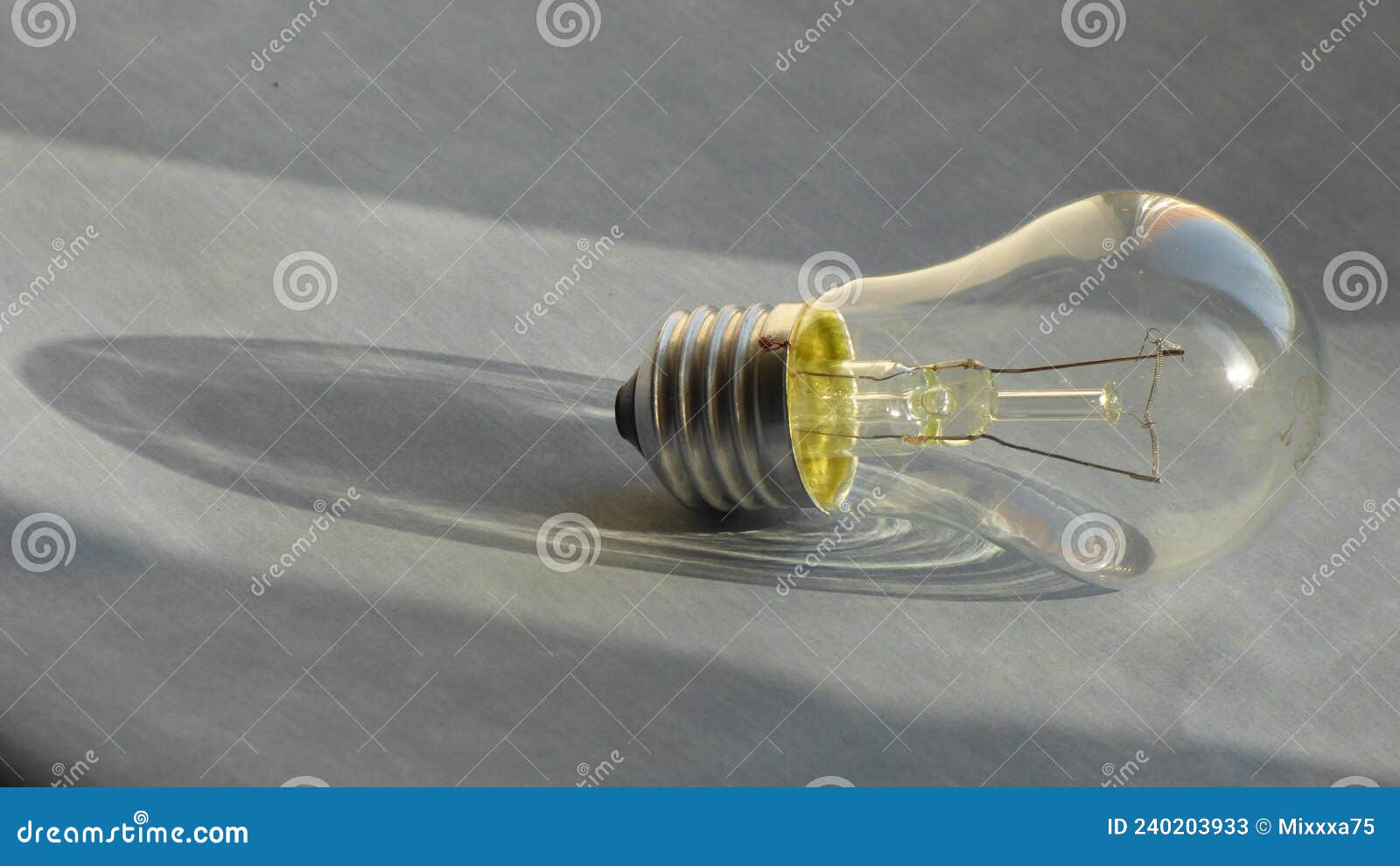 Electric Incandescent Lamp Casting a Shadow Stock Image - Image of ...