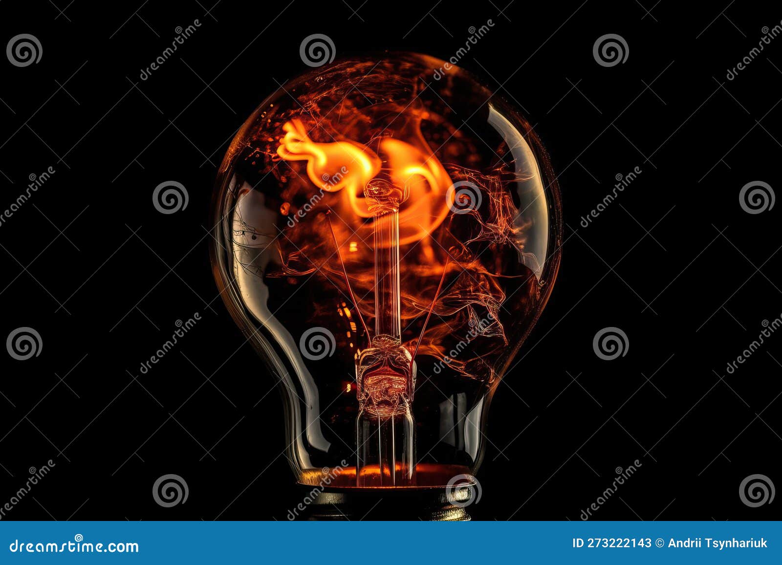 Electric Incandescent Light Bulb Inside Which a Nuclear Explosion ...