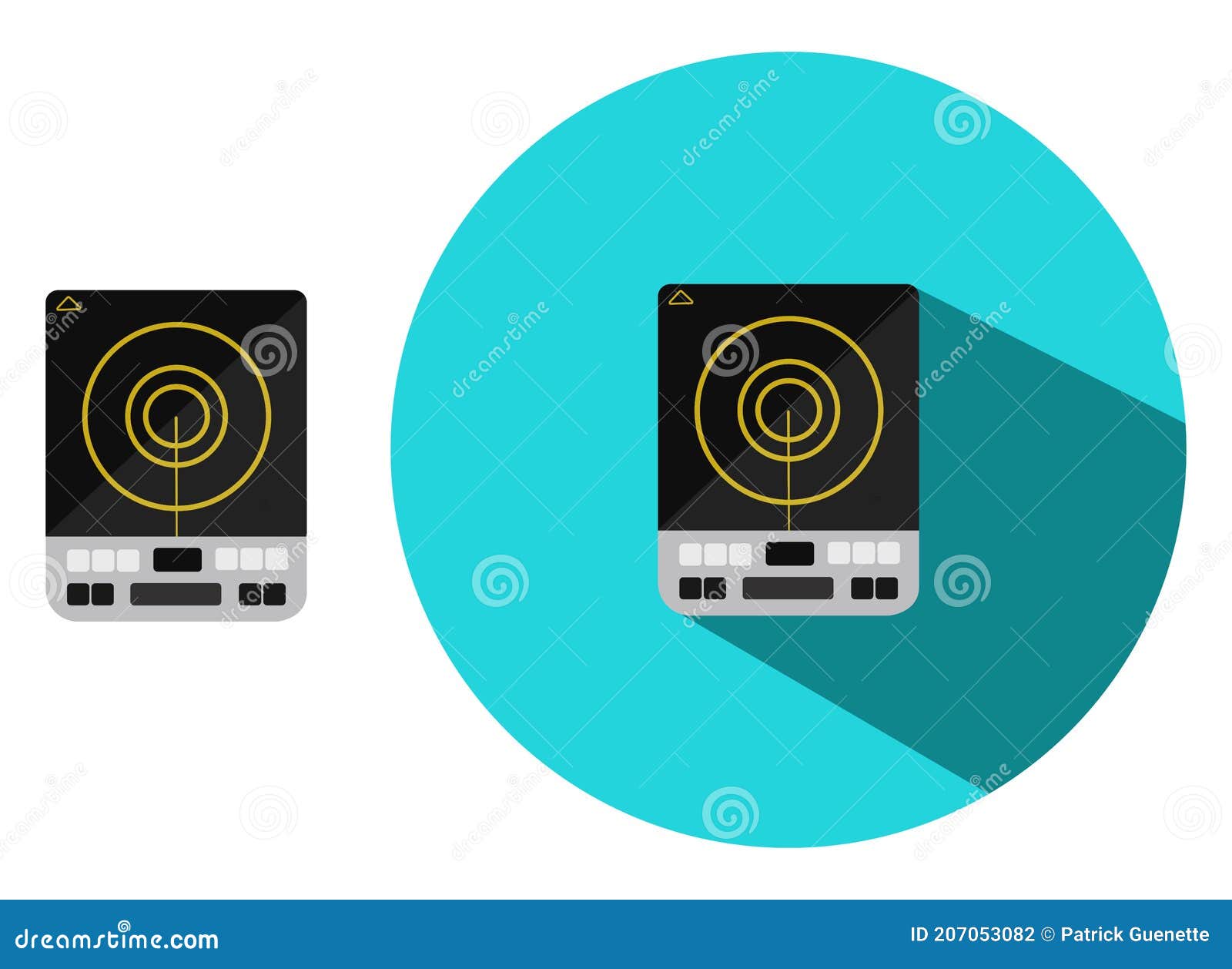 Gas, Electric And Induction Cooktop Icons Stock Image | CartoonDealer ...