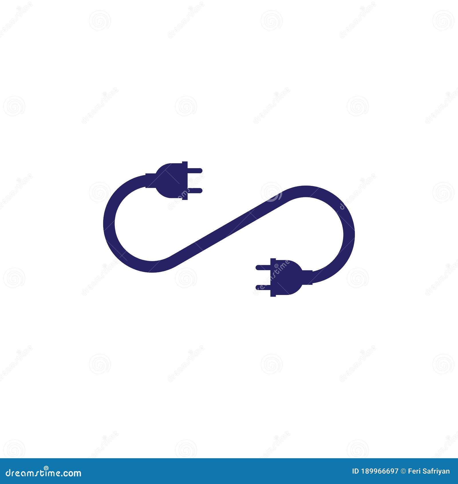 Electric Infinity Logo Template Stock Illustration - Illustration of ...