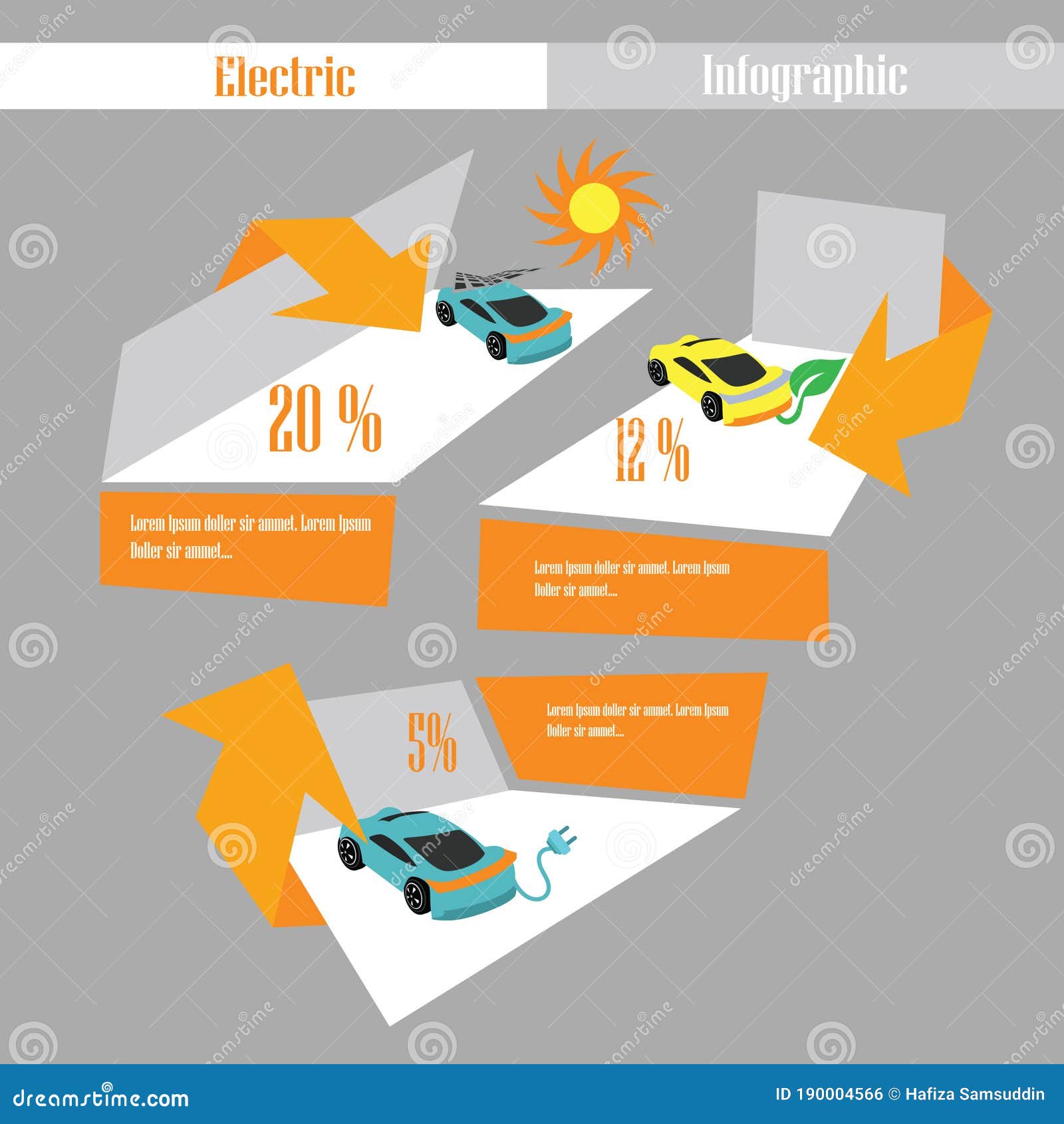 Electric Infographic. Vector Illustration Decorative Design Stock ...