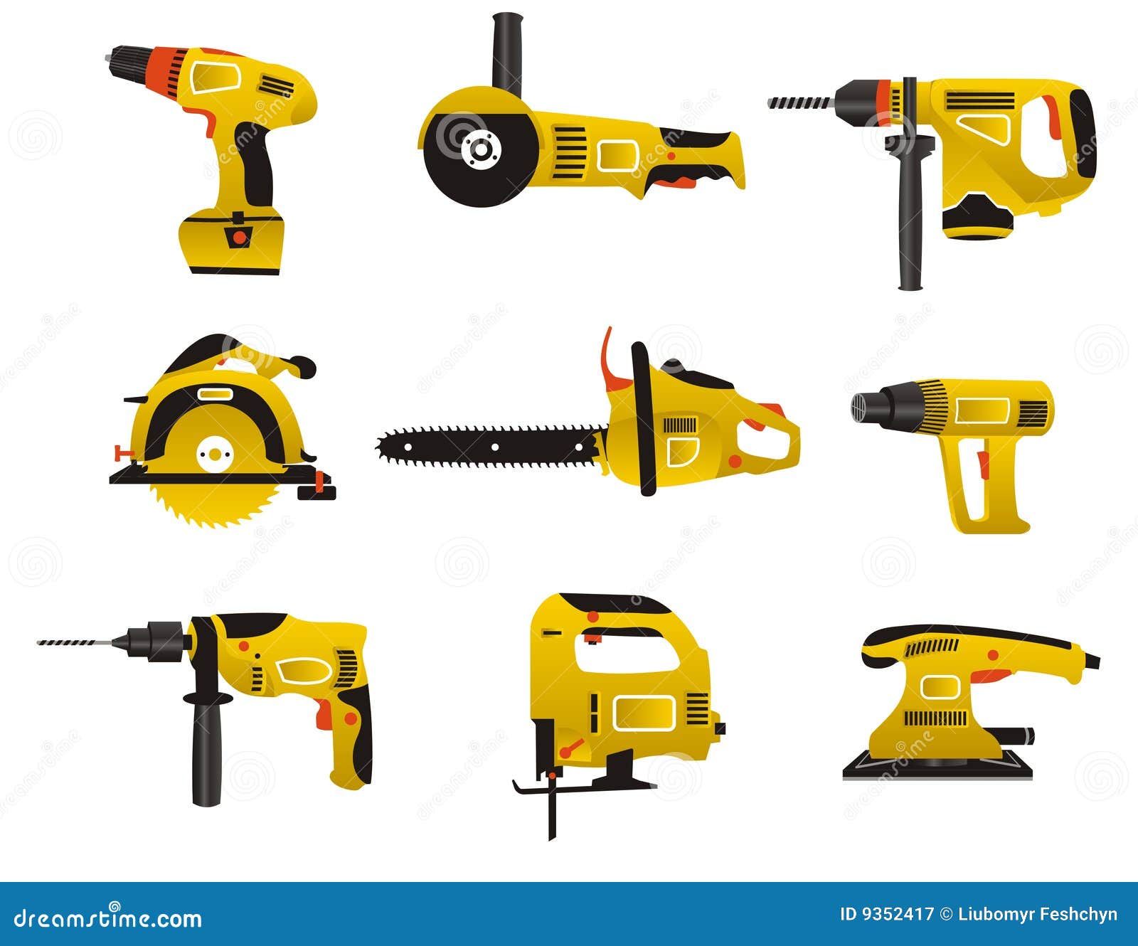 Electric instrument icons stock vector. Illustration of element - 9352417
