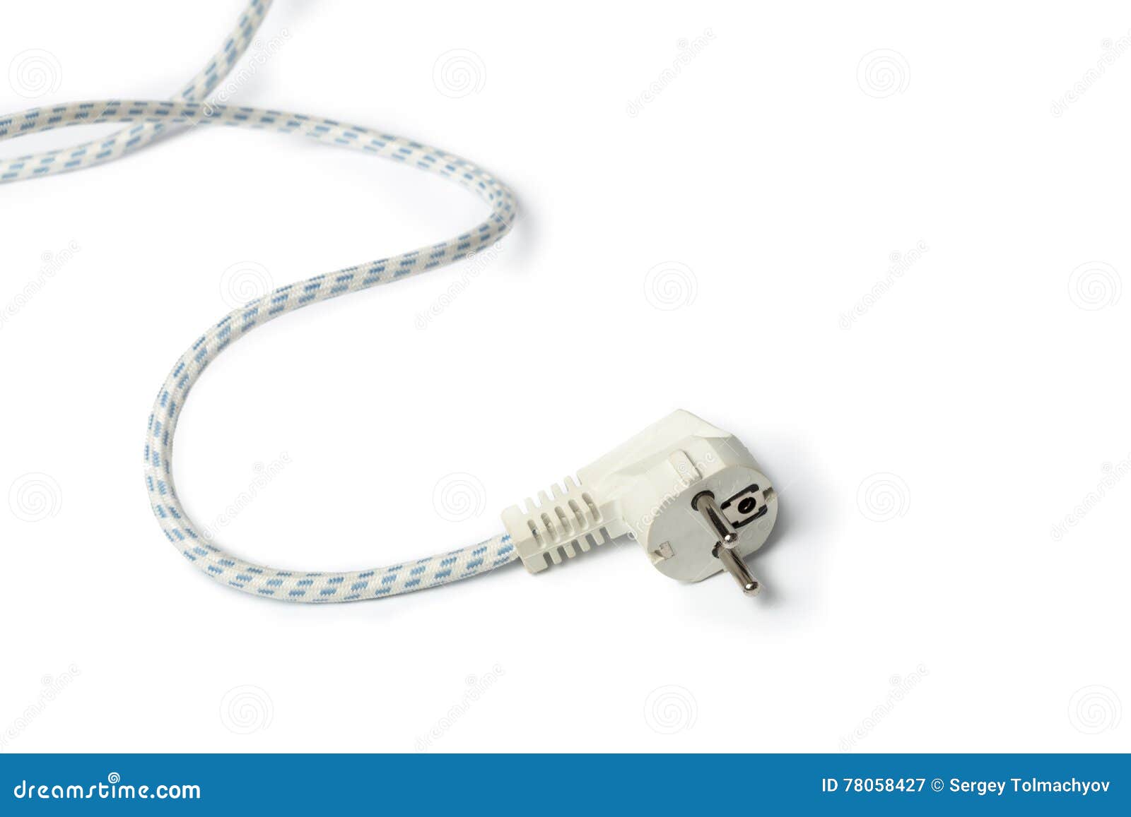Electric iron cable plug stock image. Image of safety - 78058427