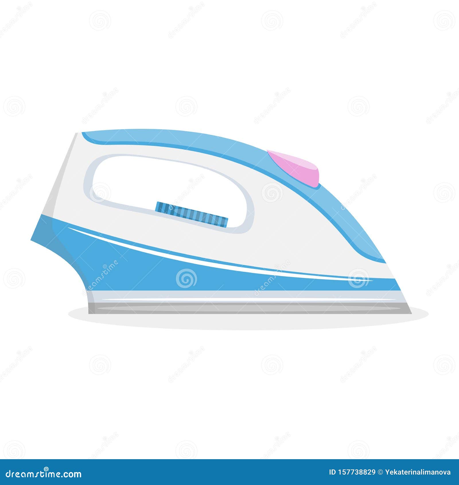 Electric iron stock vector. Illustration of housewife - 157738829