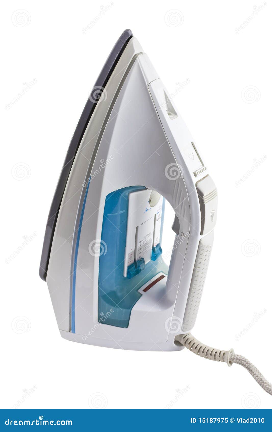 Electric Iron Isolated on the White Stock Image - Image of blue, white ...