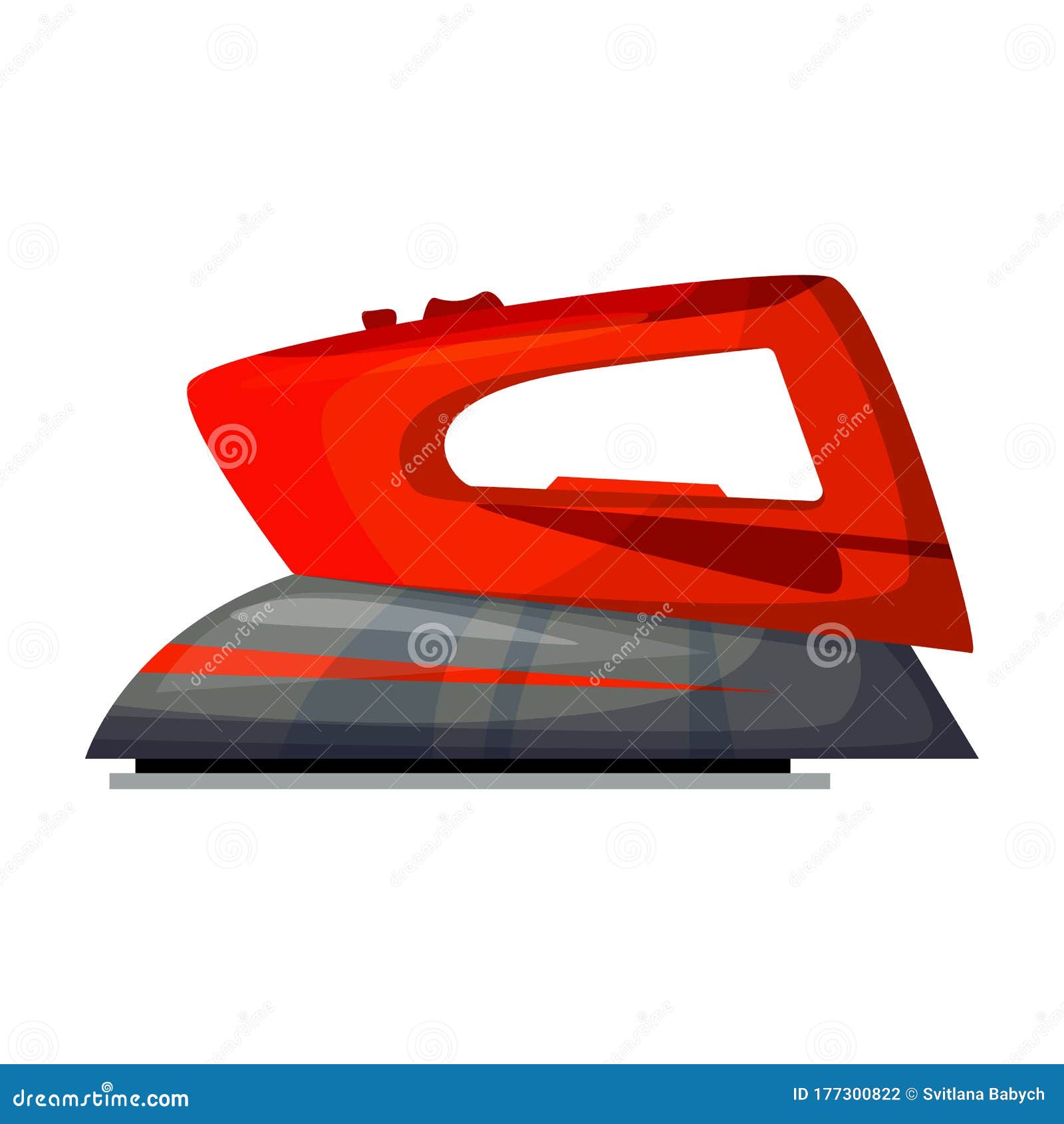 Electric Iron Vector Icon.Cartoon Vector Icon Isolated on White ...