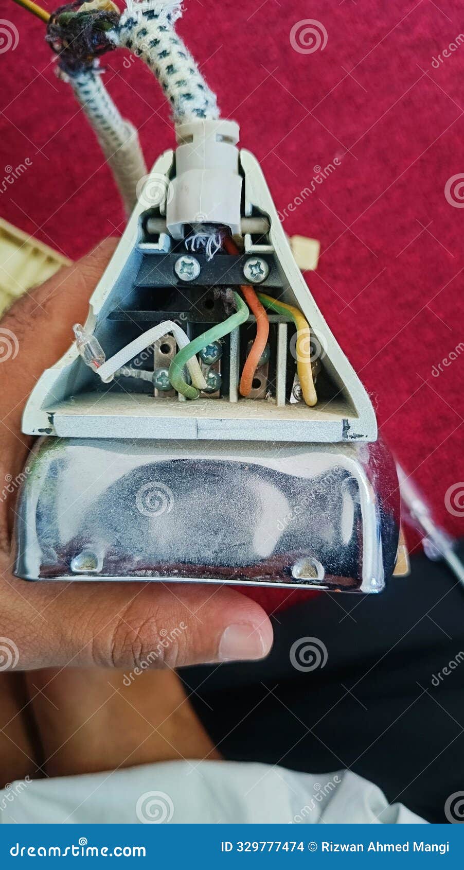 Electric Iron Wire Setting Inside View Stock Photo - Image of detail ...