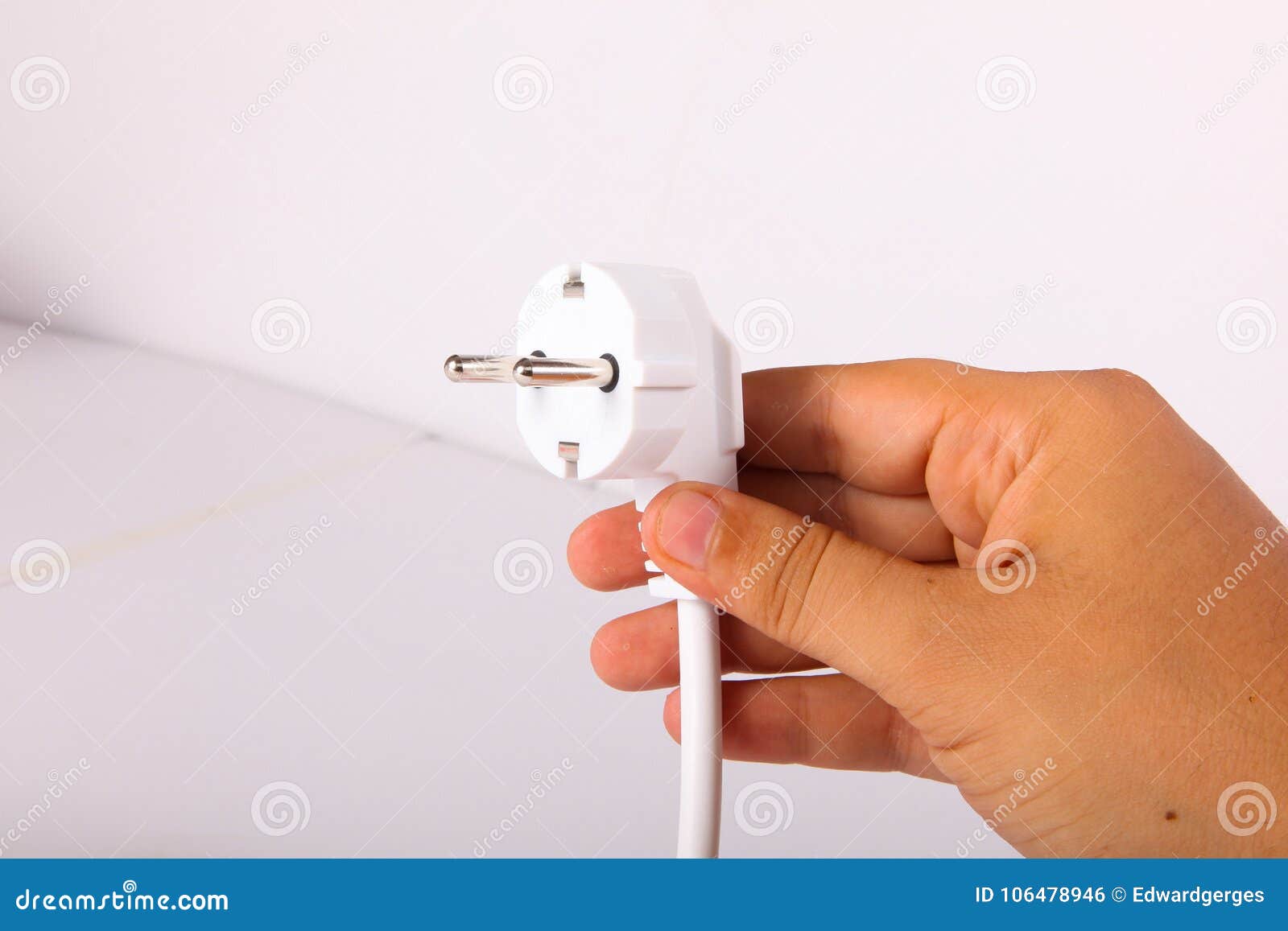Hand hold Electric Jack stock photo. Image of jack, isolated - 106478946