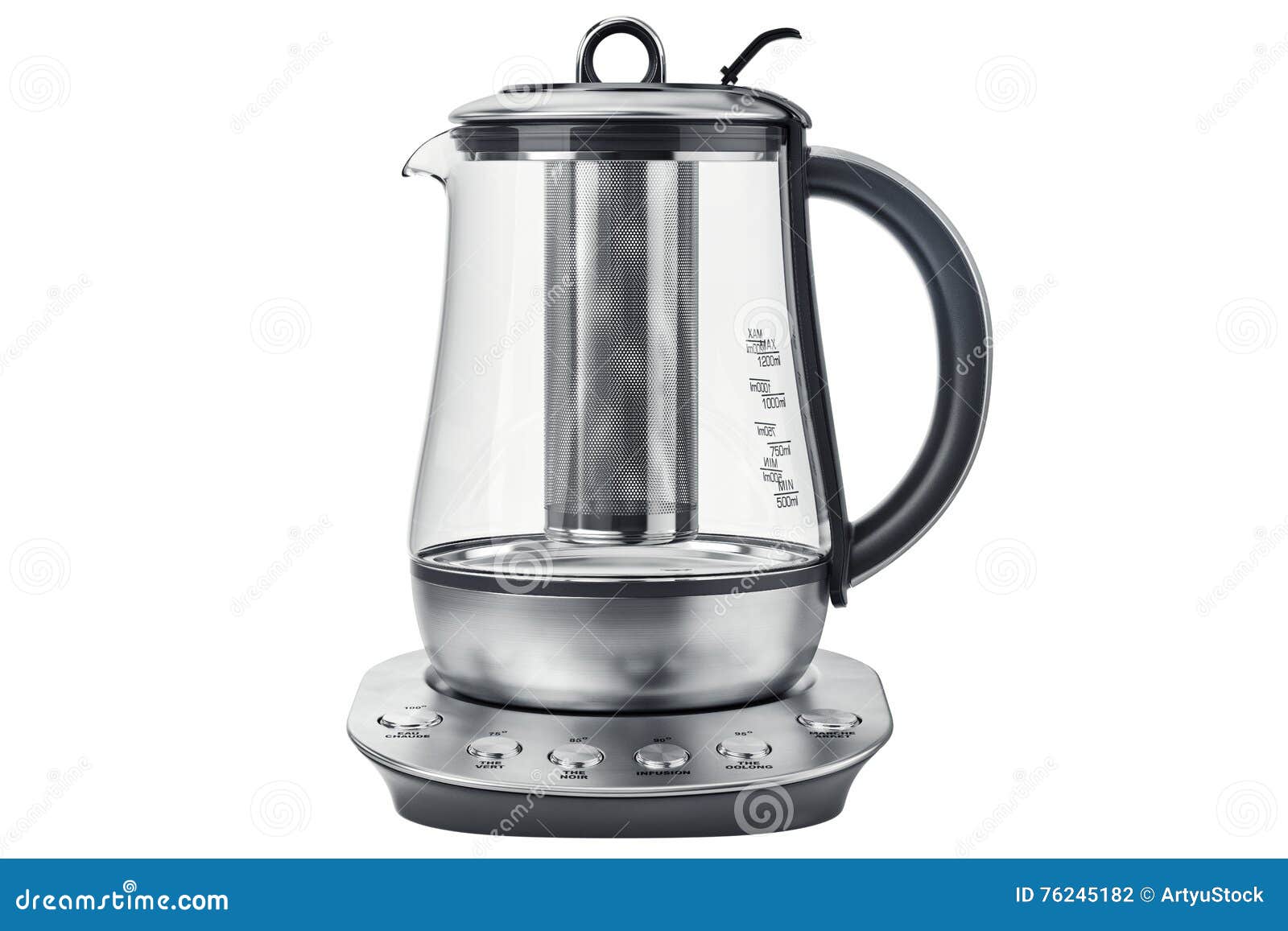 Electric Kettle, Front View Stock Illustration - Illustration of ...