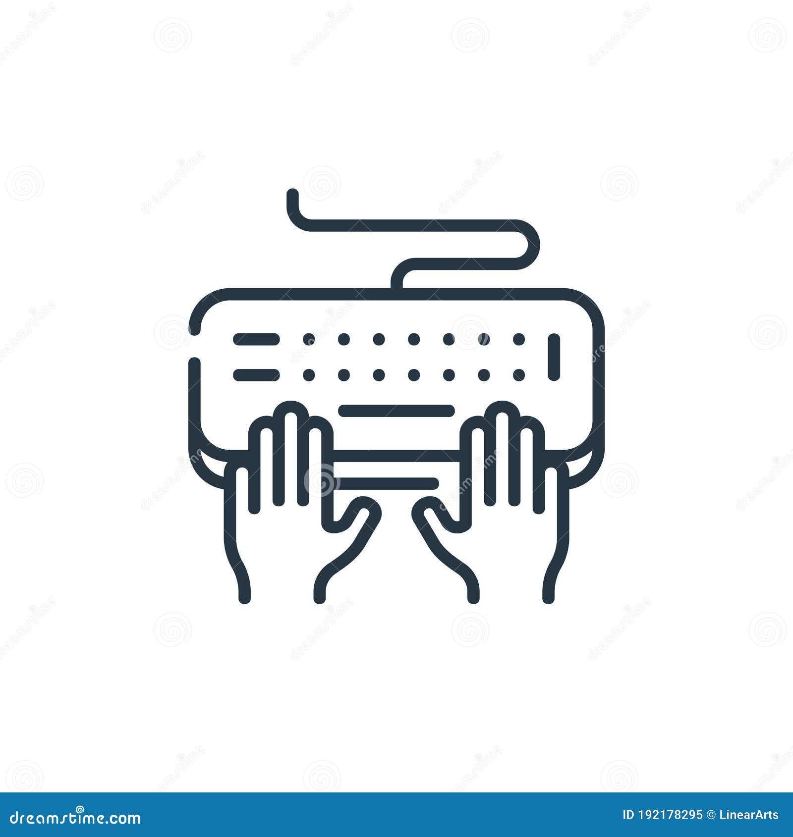 Electric Keyboard Icon Vector from Digital Learning Concept. Thin Line ...