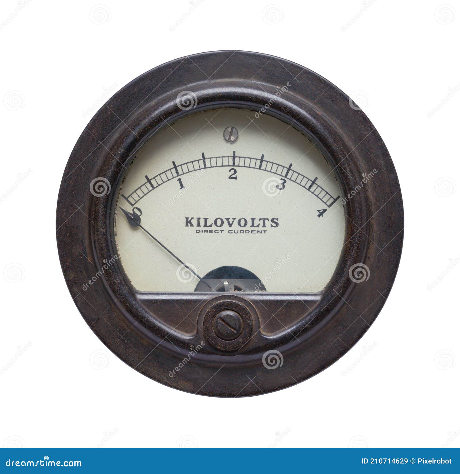 Electric Kilovolt a Meter stock image. Image of vintage - 210714629