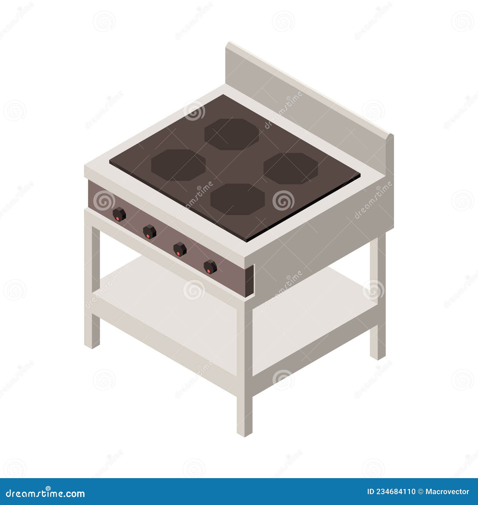 Electric Kitchen Range Composition Stock Vector - Illustration of ...