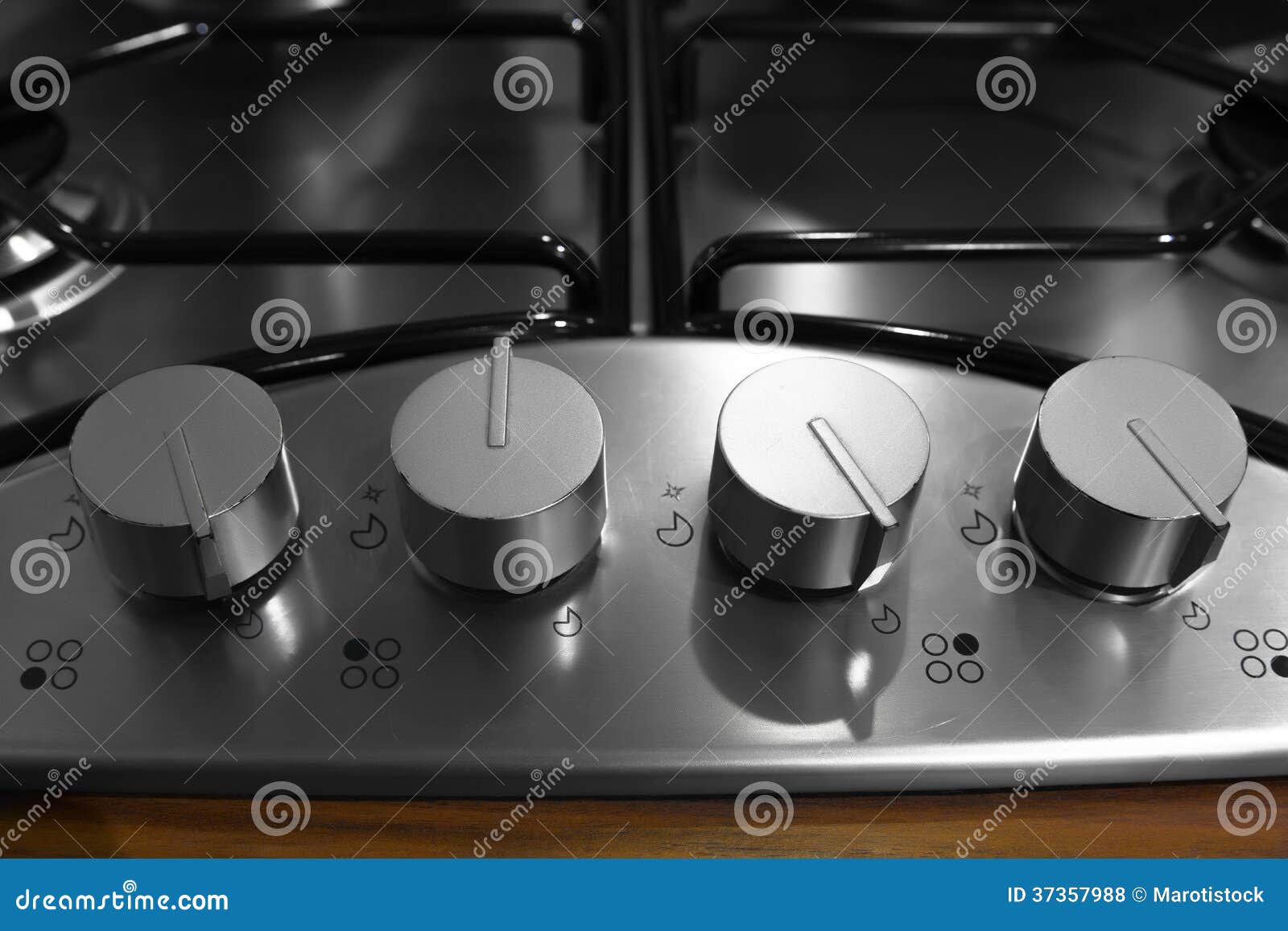 Electric Kitchen Stove Control Switch Stock Photo - Image of button ...