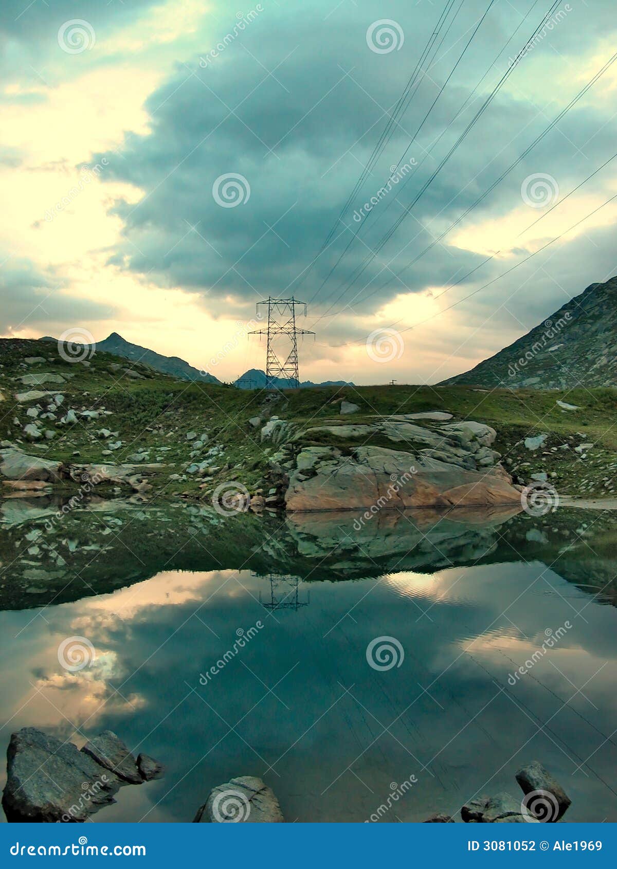 Electric Lake stock photo. Image of electricity, switzerland - 3081052