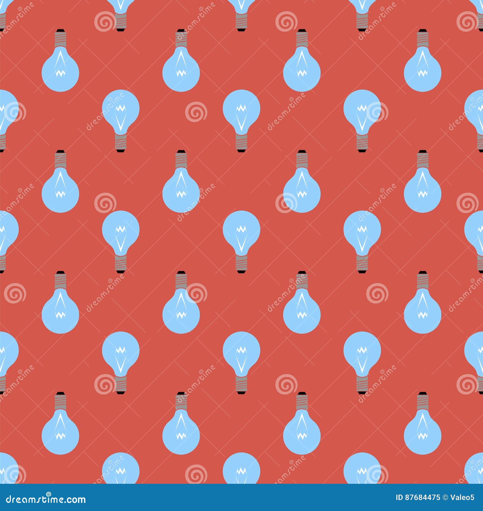 Electric Lamp Seamless Pattern Stock Vector - Illustration of concept ...