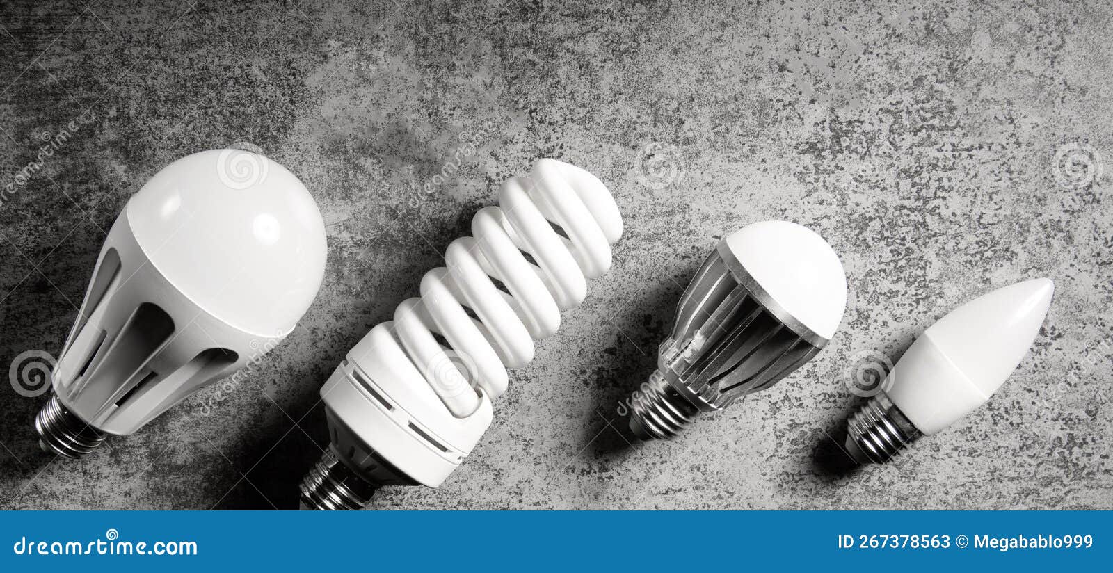 Electric Lamps with Different Technology - Diffirent Led, Luminescent ...