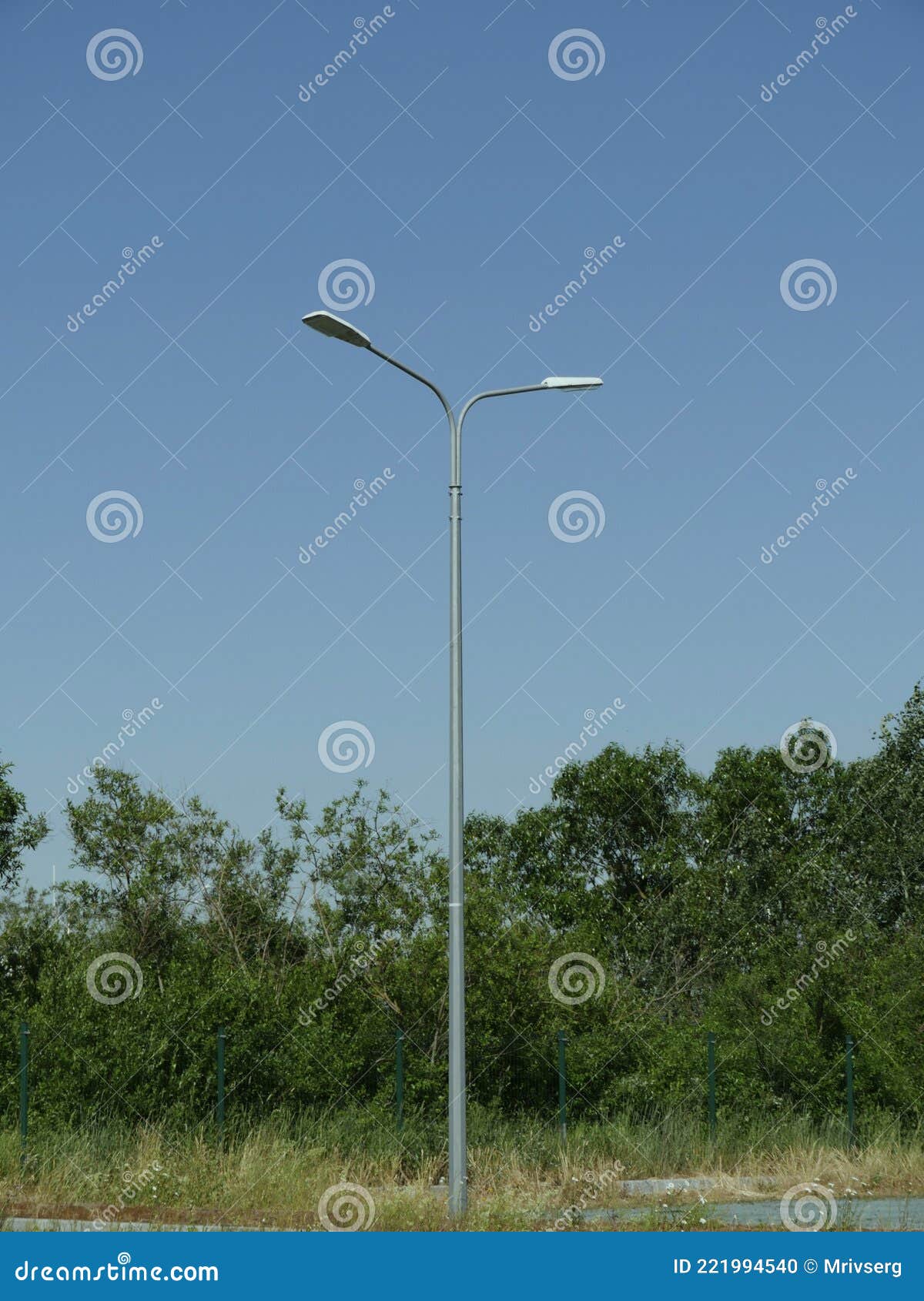Electric Lantern in an Empty Park Stock Photo - Image of lonely, modern ...