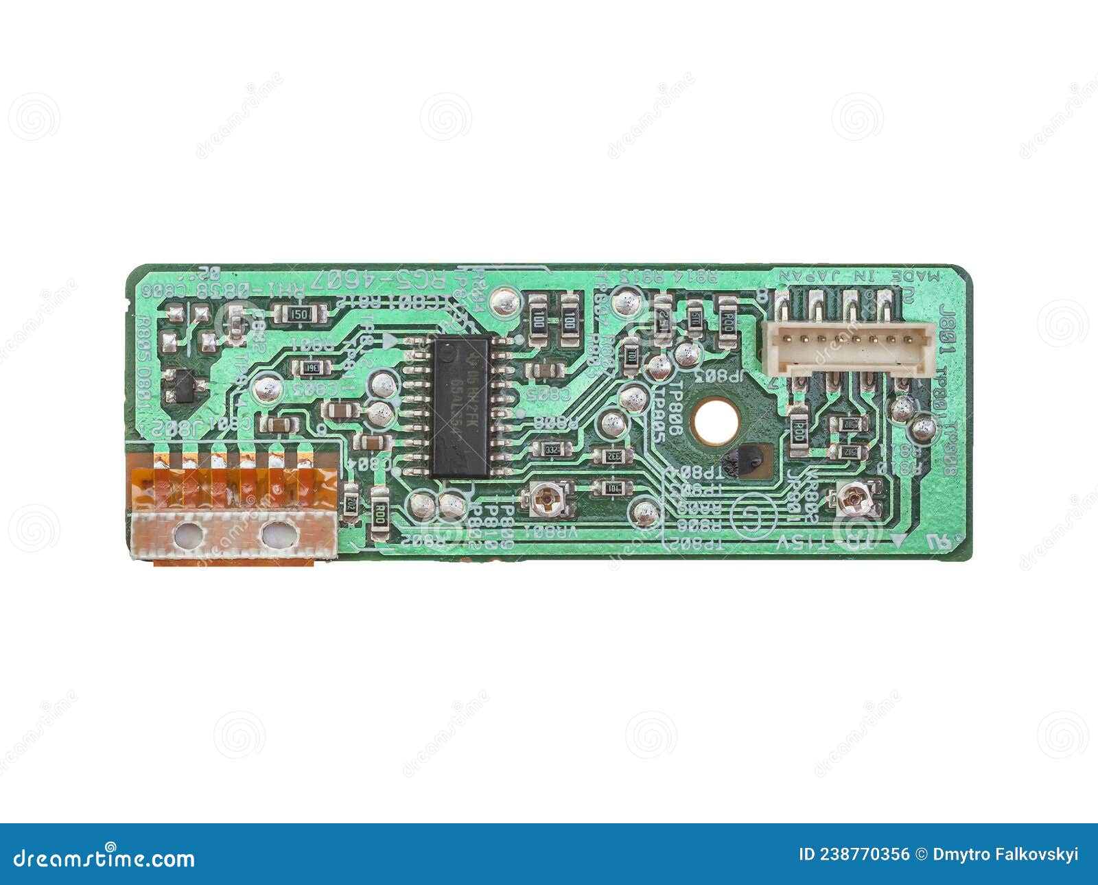 Electric Laser Driver Board Isolated on White Stock Photo - Image of ...