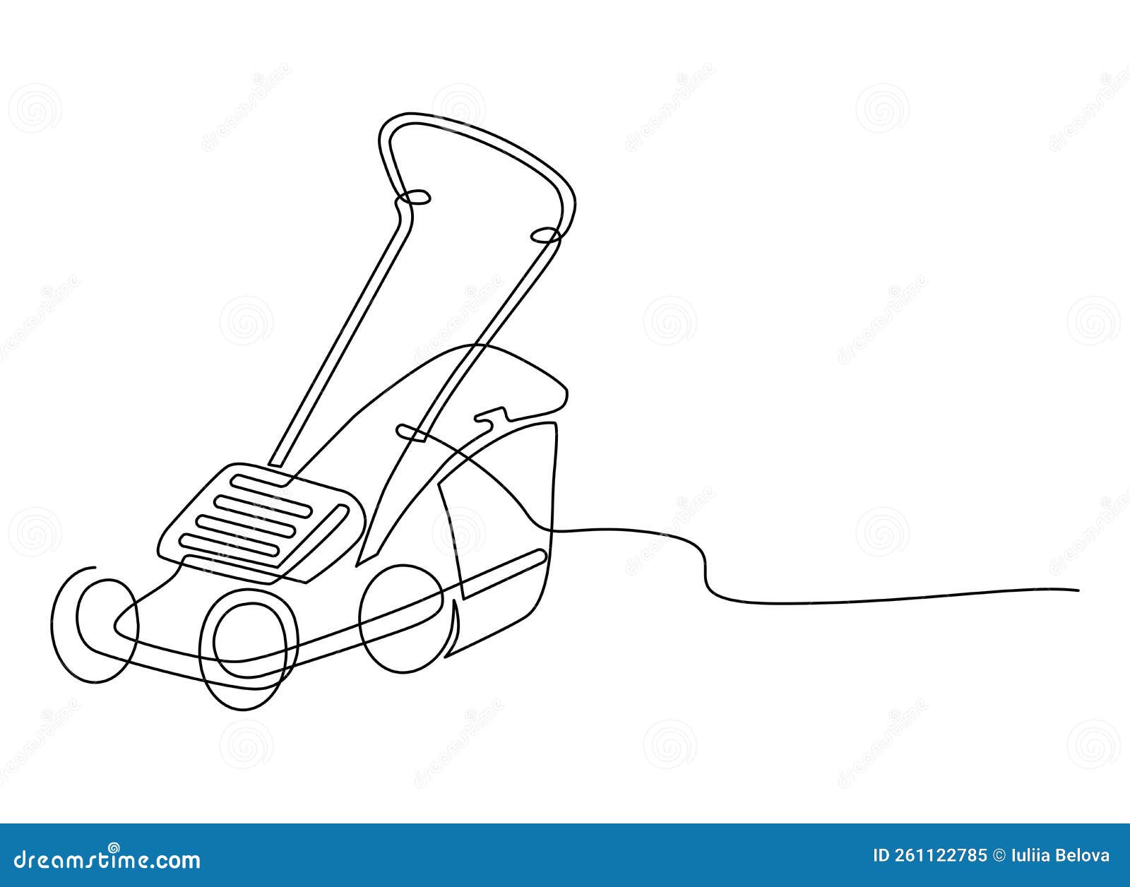 Electric Lawnmower. Grass Cutting Device Stock Illustration ...
