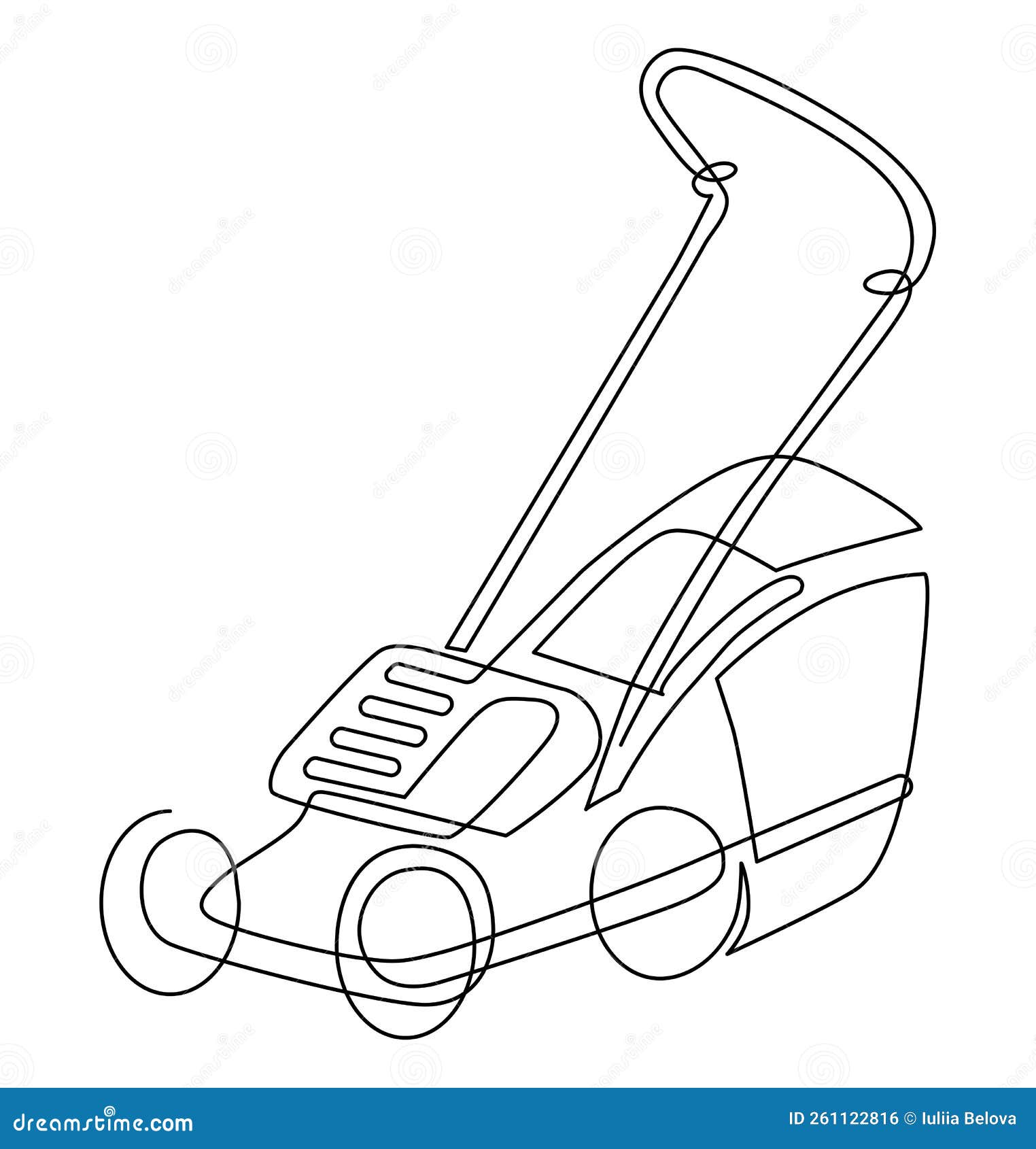 Electric Lawnmower. Grass Cutting Device Stock Illustration ...