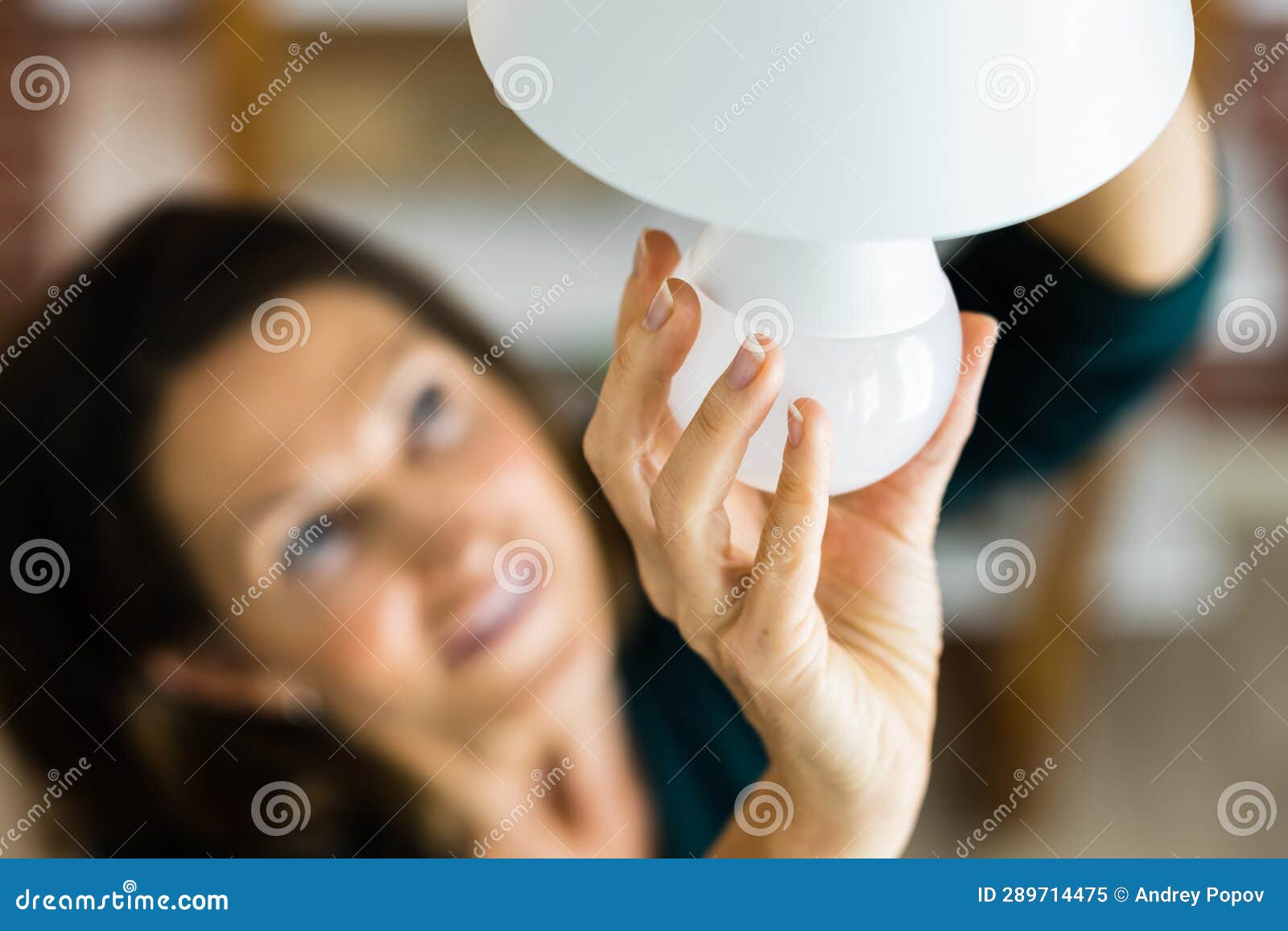 Electric LED Lightbulb Change in Light Stock Image - Image of ...
