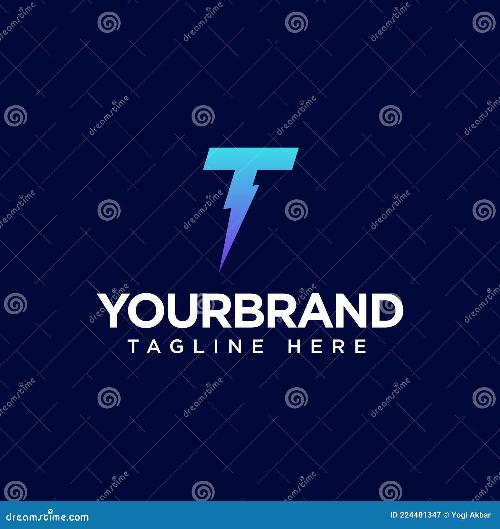 Electric Letter T Logo, Icon, Symbol with Vector Illustration Stock ...