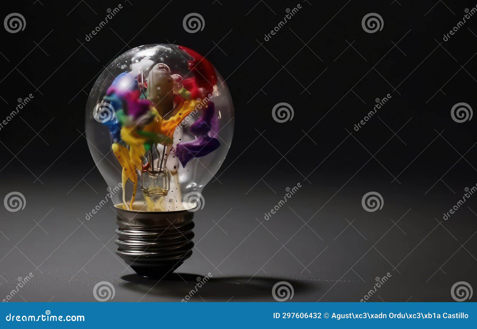 Electric Light Bulb on a Black Background. Stock Photo - Image of ...