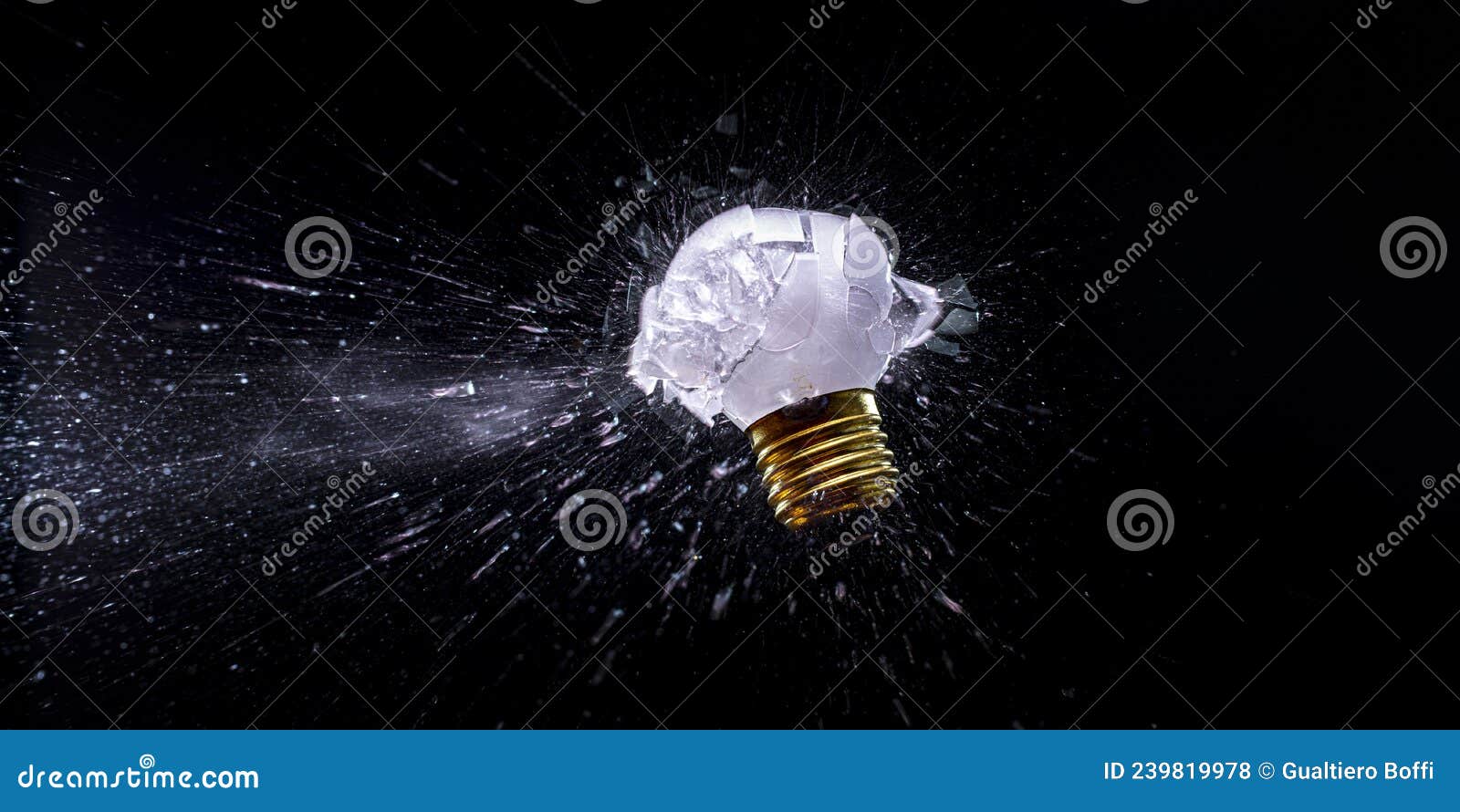 Electric Light Bulb Explosion Stock Photo - Image of failure, collision ...